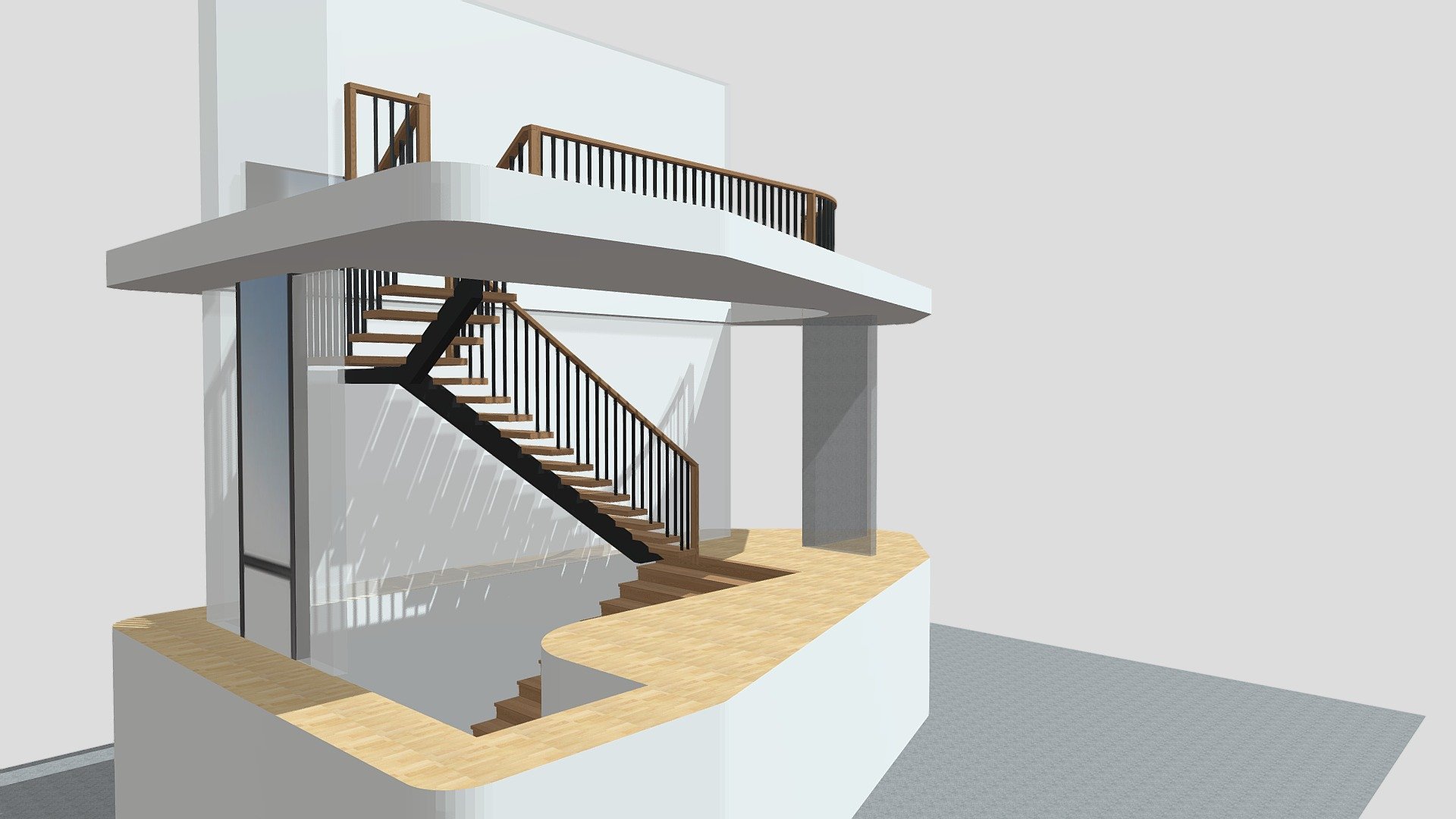 Rozelle - Download Free 3D model by Designer Staircases (@DesignerCraig ...