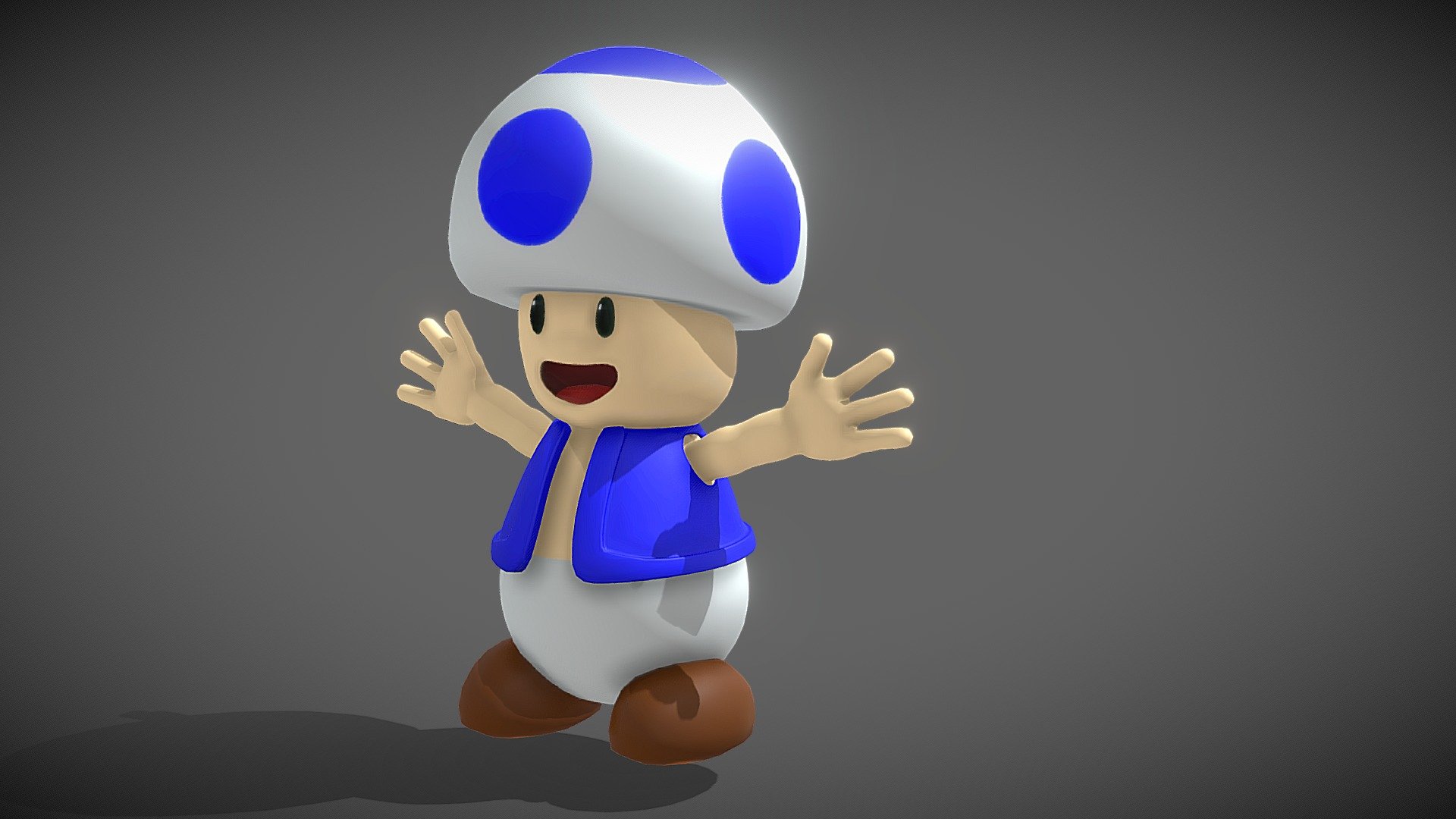 Toads de azul de Mario Bros - Download Free 3D model by MateSebasC ...