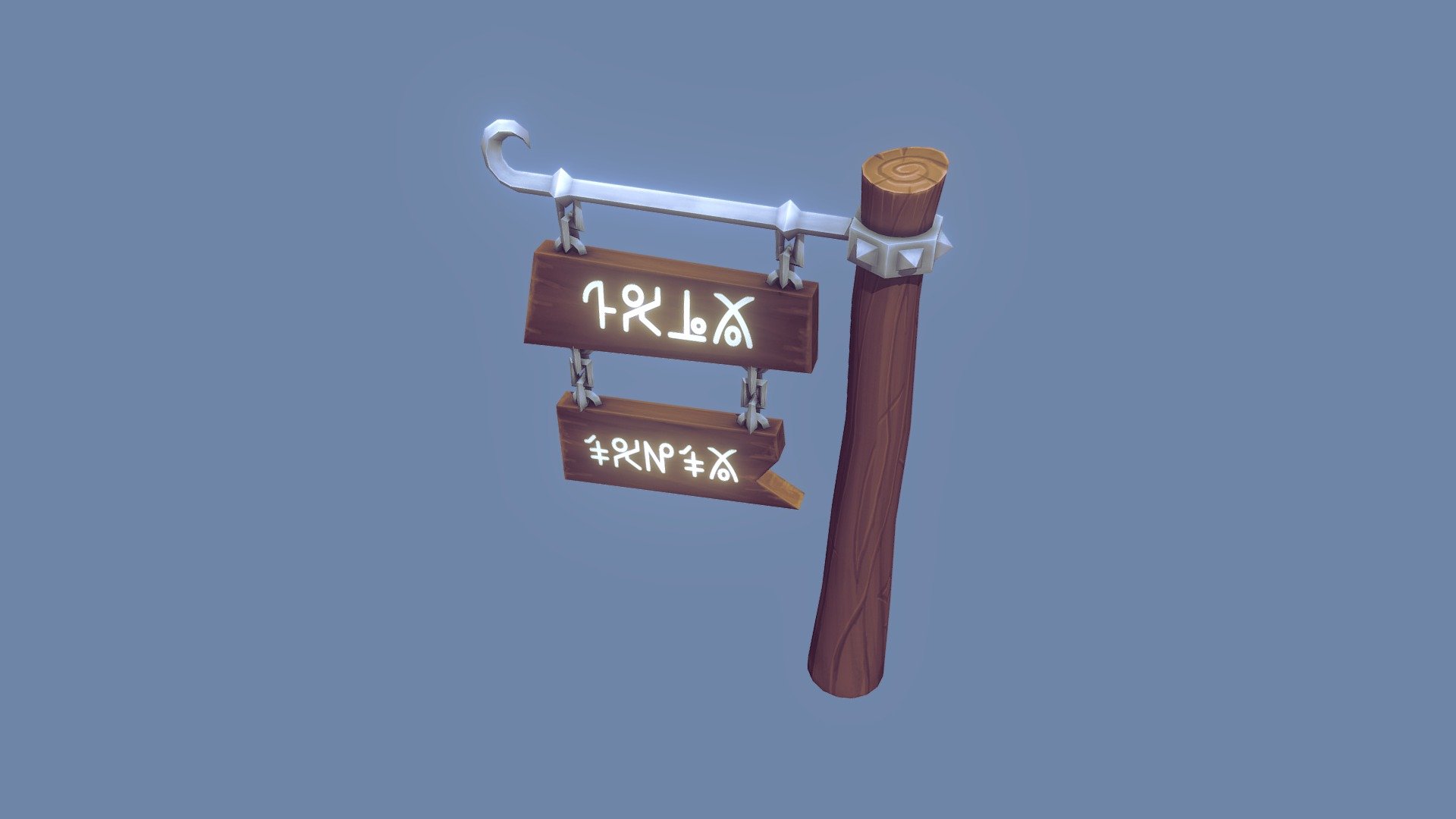 Animated Stylized Hand-Painted Sign - 3D model by Graham (@graham3d ...
