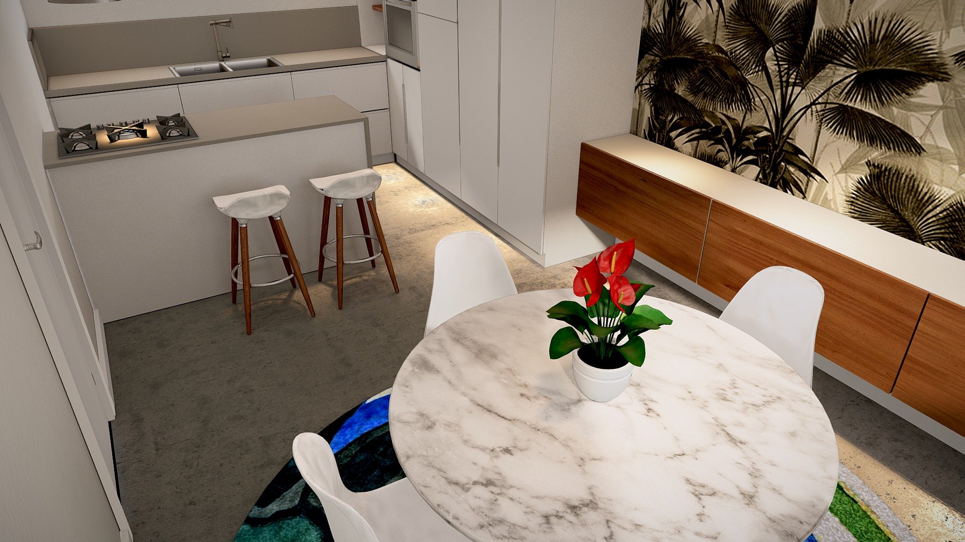 Kitchenette - Interior completo - 3D model by Ponto de Fuga ...