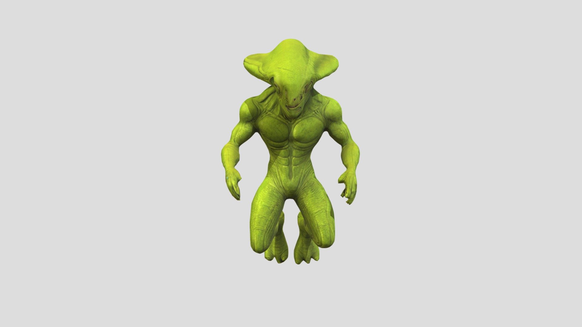 Sci-Fi Green Alien Character (Free Model) - Download Free 3D model by ...