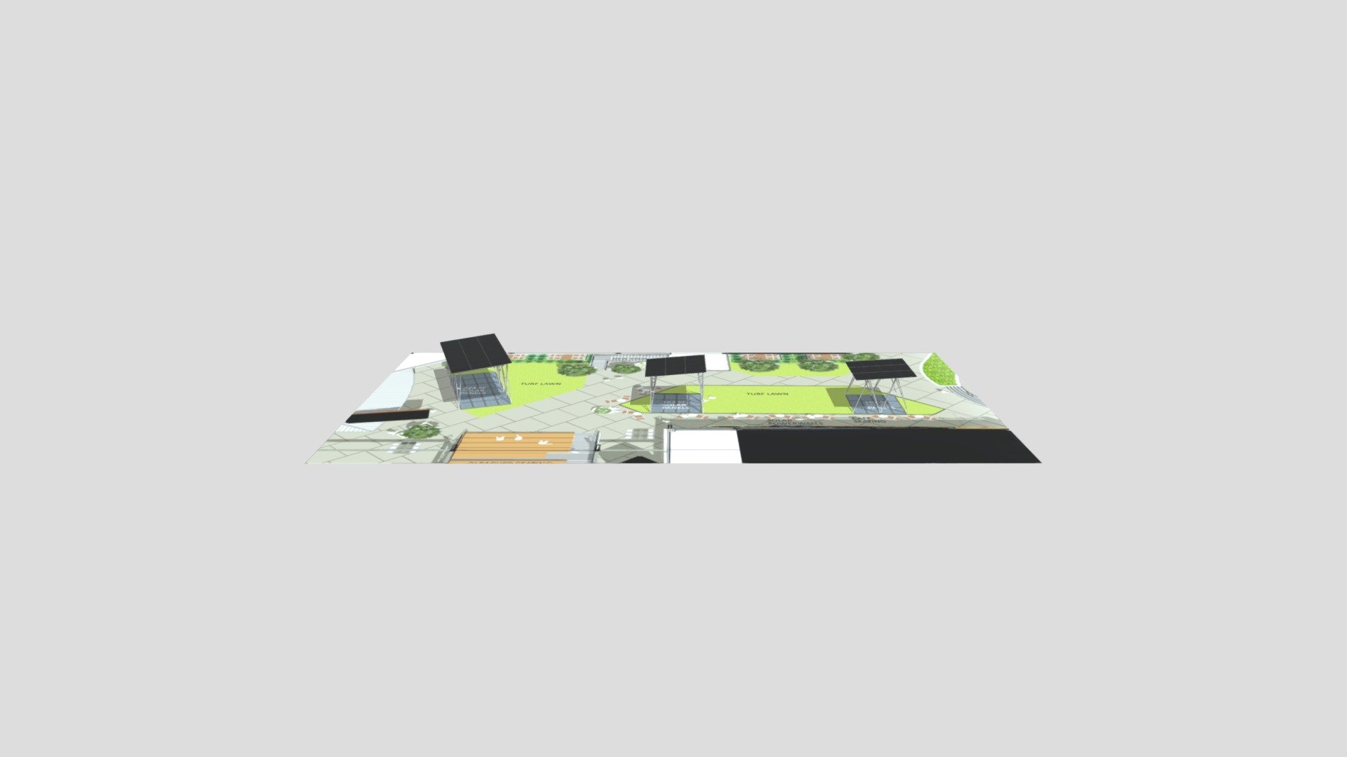 Tower Walk Solar Install - 3D model by BKSolarCanopy [17ca704] - Sketchfab