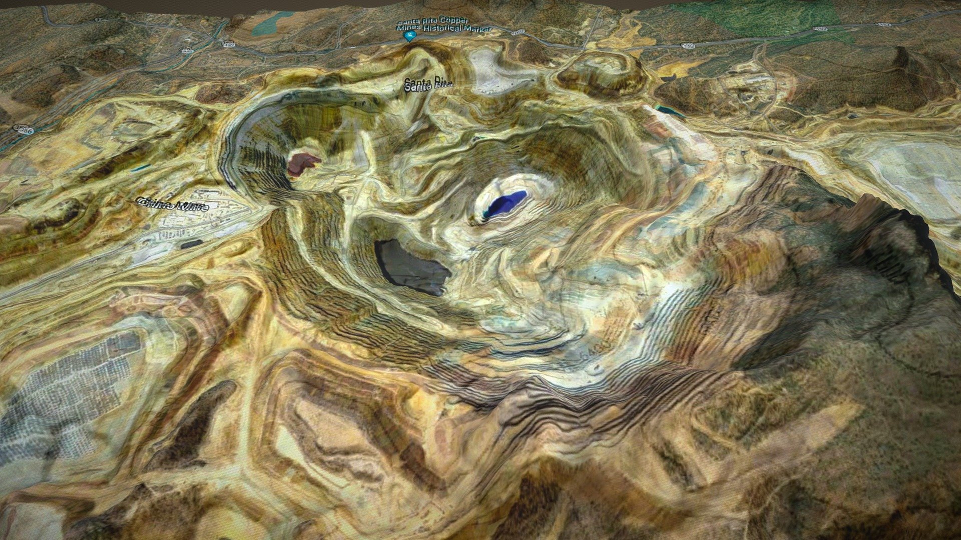 3D map of the Chino Copper Mine in New Mexico - 3D model by Advanced ...