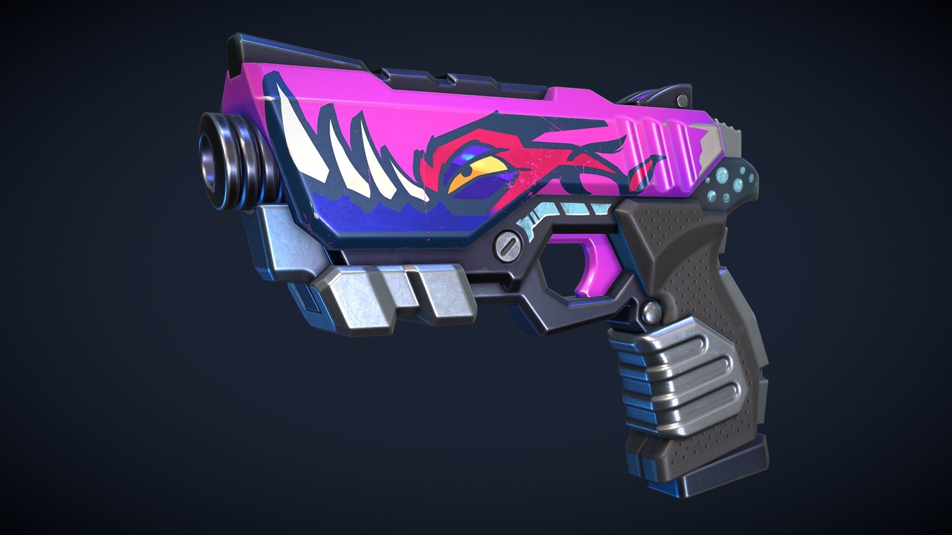 Stylized PBR Handgun - 3D model by Vert-Candy (@VertCandy) [17d8bf3 ...