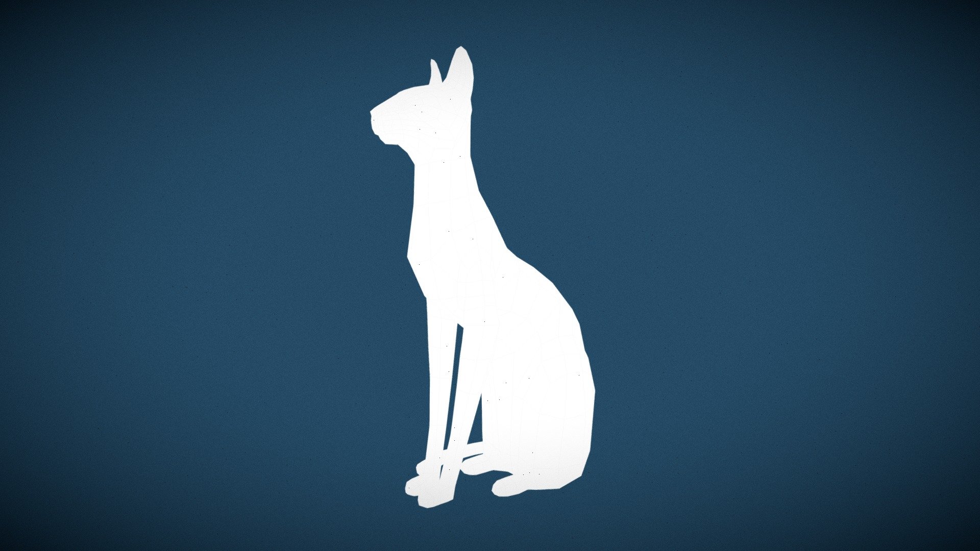 Low Poly Egypt Cat Sculpture - 3D model by melwin noe (@melwinnoe ...