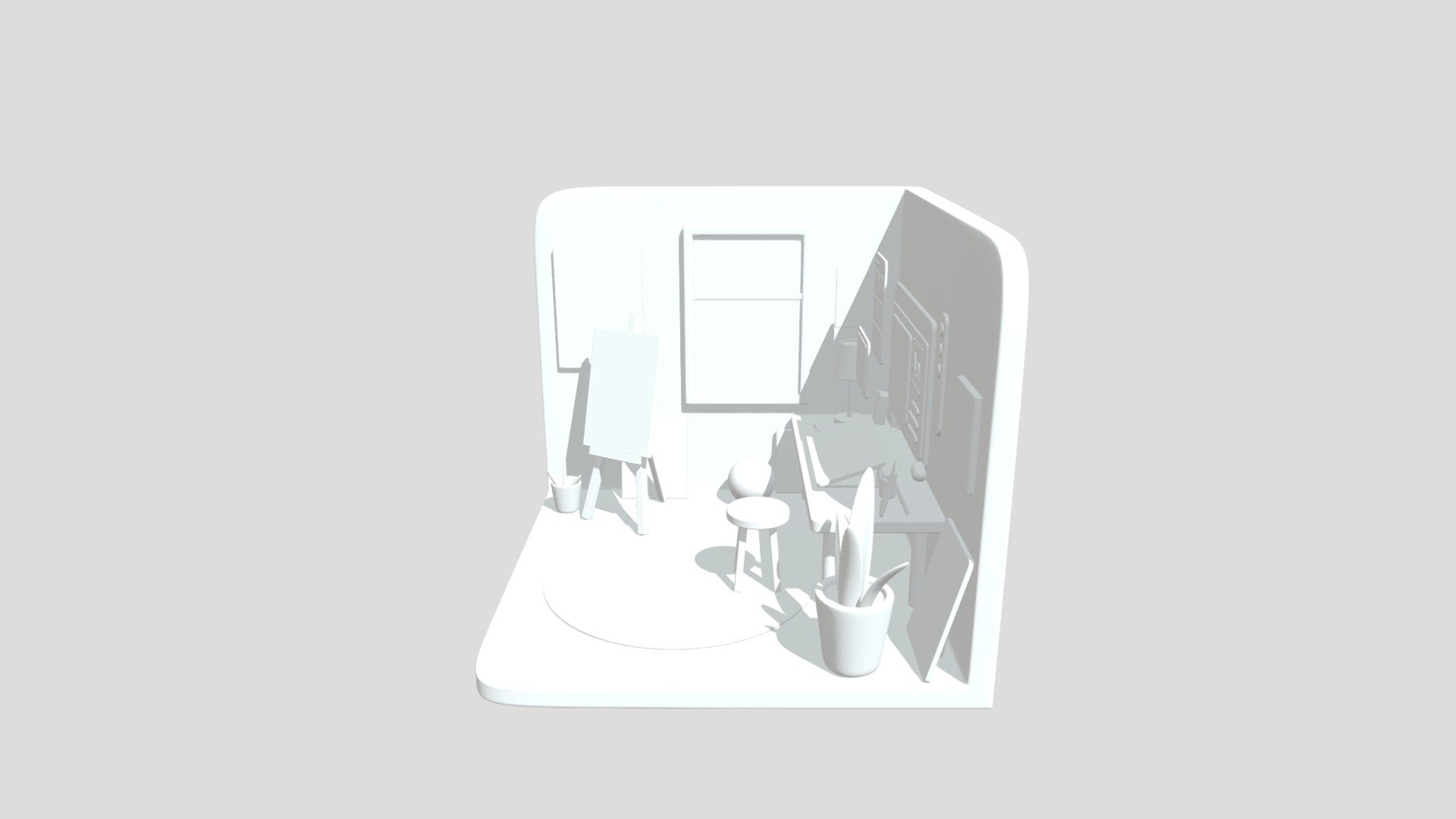 mini_room_art_copy - 3D model by cromatv1303 [17db35f] - Sketchfab