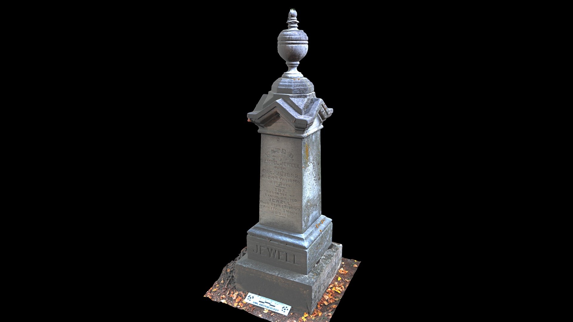 Jewell Grave Monument, La Crosse, WI - 3D model by mjohnson ...