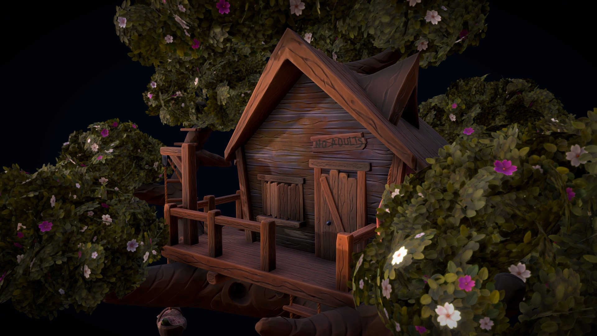 Stylized Treehouse - 3D model by Paulien Wygaerden (@Paulien_Wygaerden ...