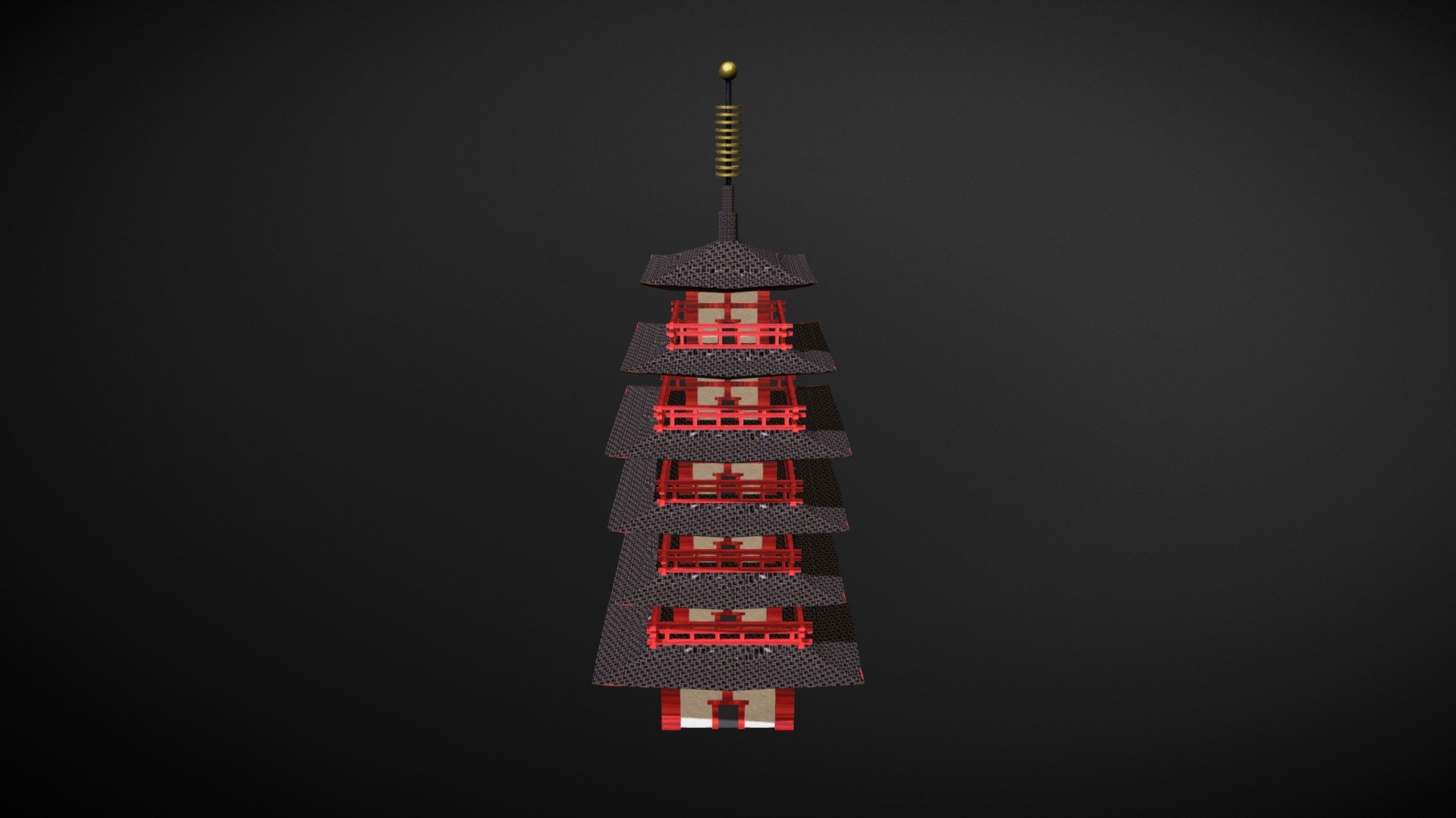 Japanese Tower - 3D model by Crandule [17dd545] - Sketchfab