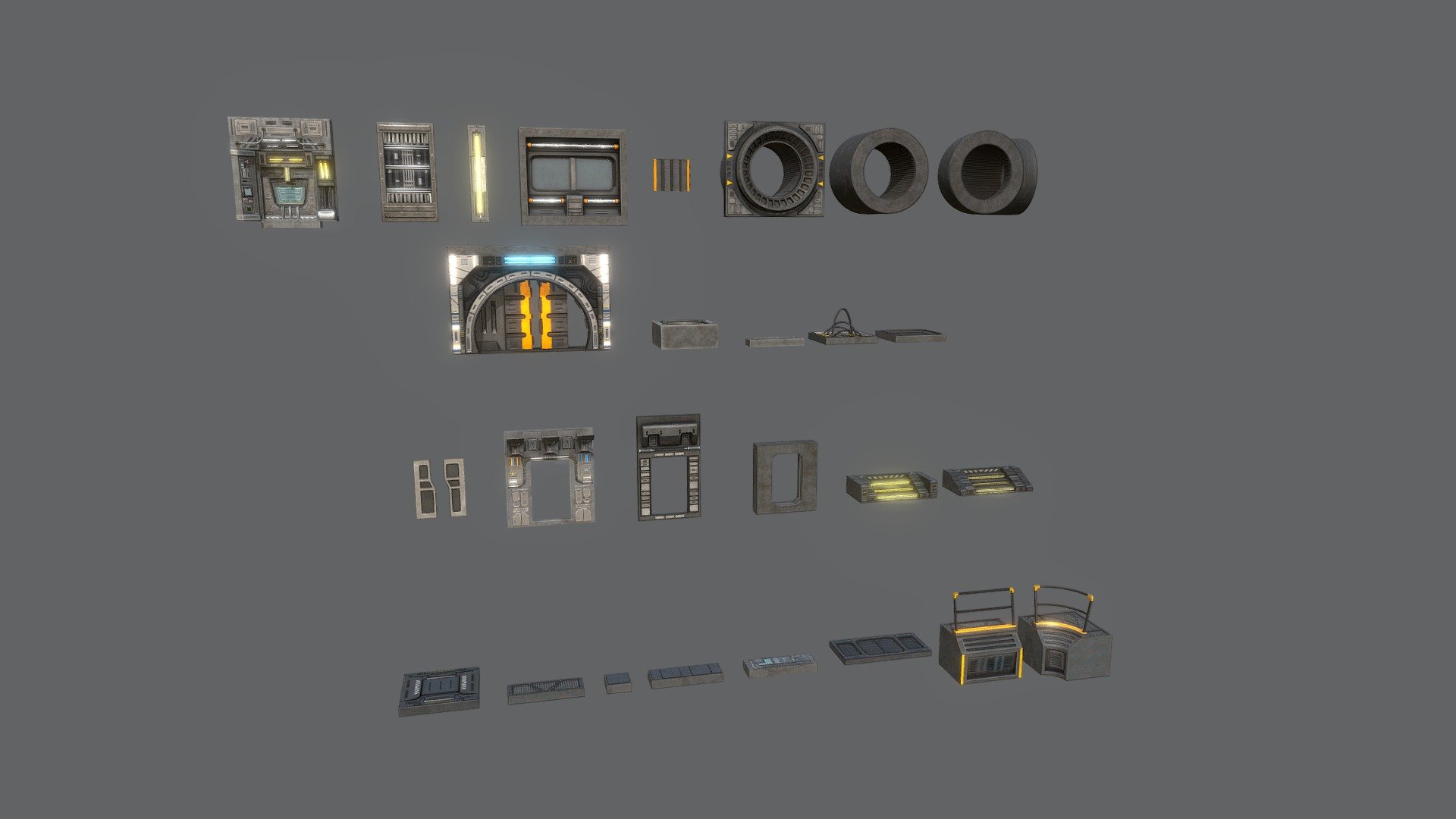 Sci Fi Asset Pack 2 - Buy Royalty Free 3D model by Philip Gilbert ...