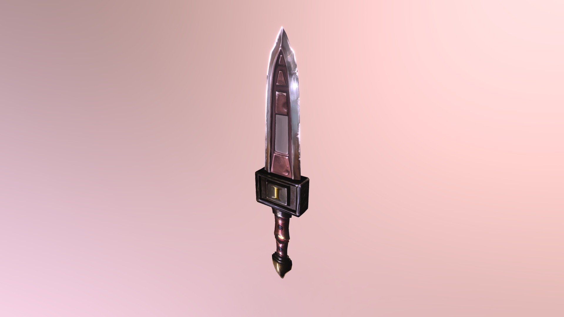 Rose-Gold Dagger - 3D model by RonjaBrodocz [17e9de9] - Sketchfab