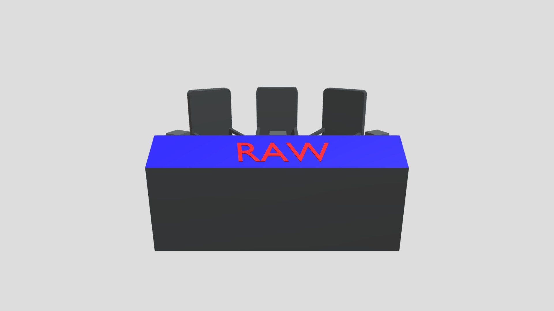 ( Low Poly ) WWE Judges chair and table - Download Free 3D model by ...
