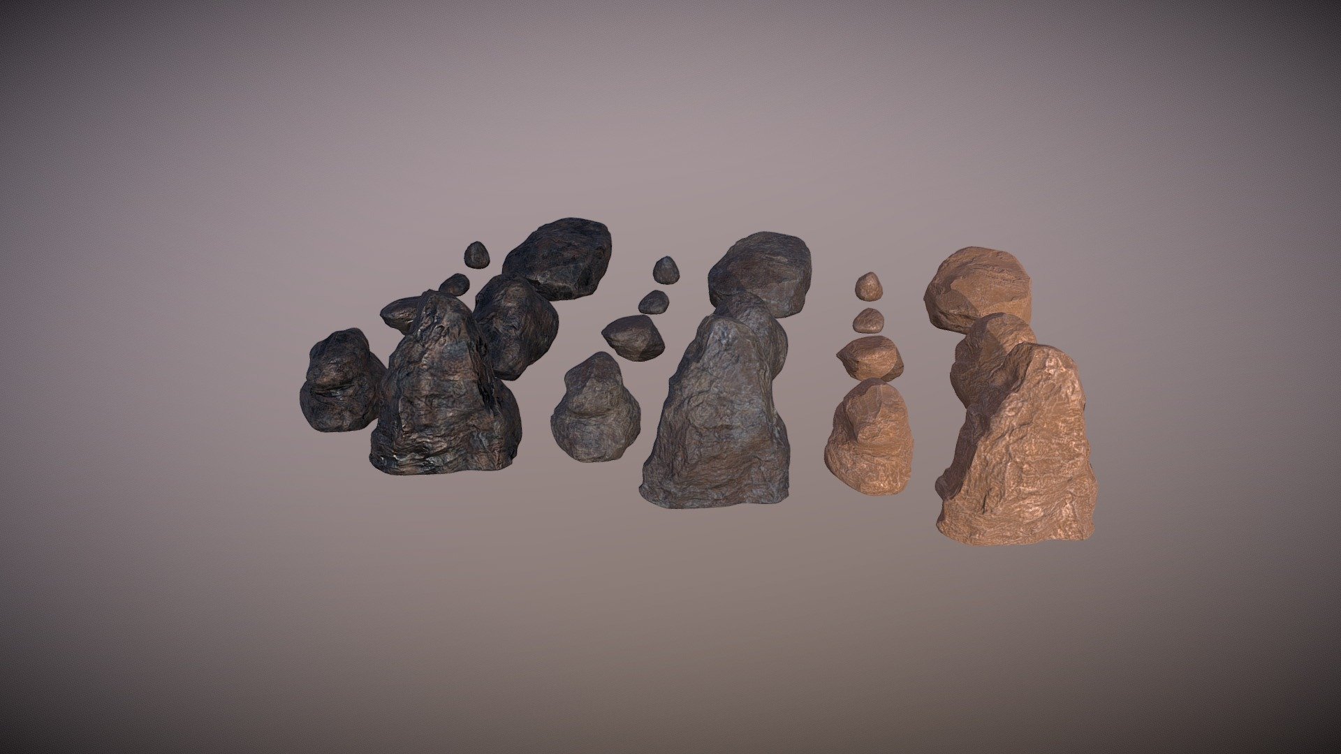 Low_poly_rock_pack - 3D model by PowerPoly [17f9444] - Sketchfab