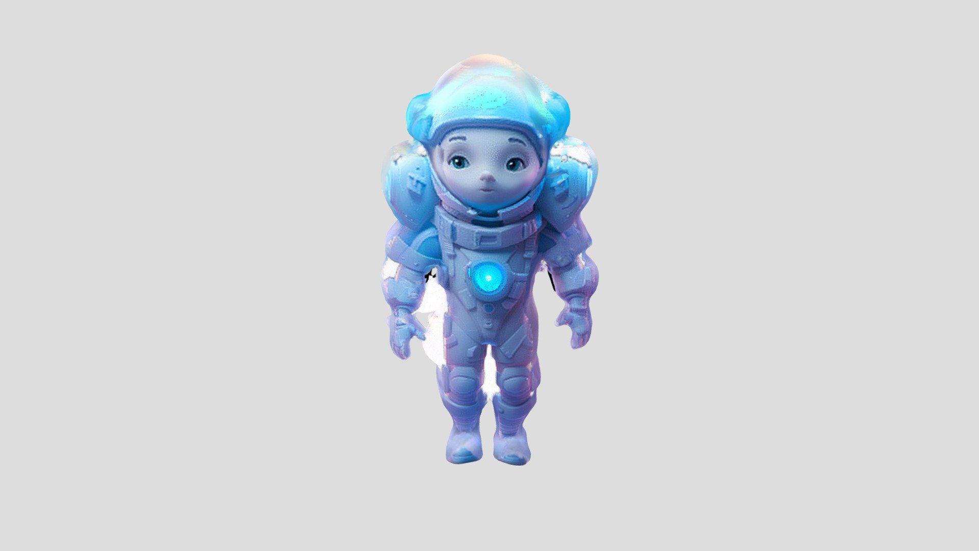Blue Astronaut A small blue astronaut is stan - Download Free 3D model ...
