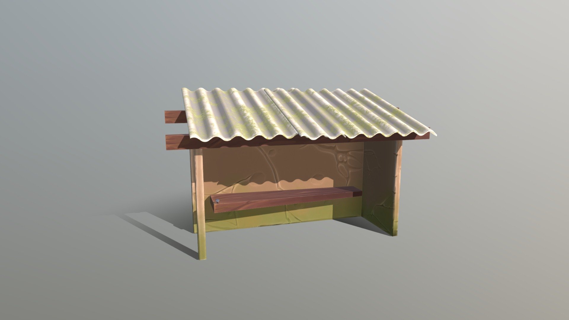 Old Bus Stop - 3D model by kaiquej [17fb1a4] - Sketchfab