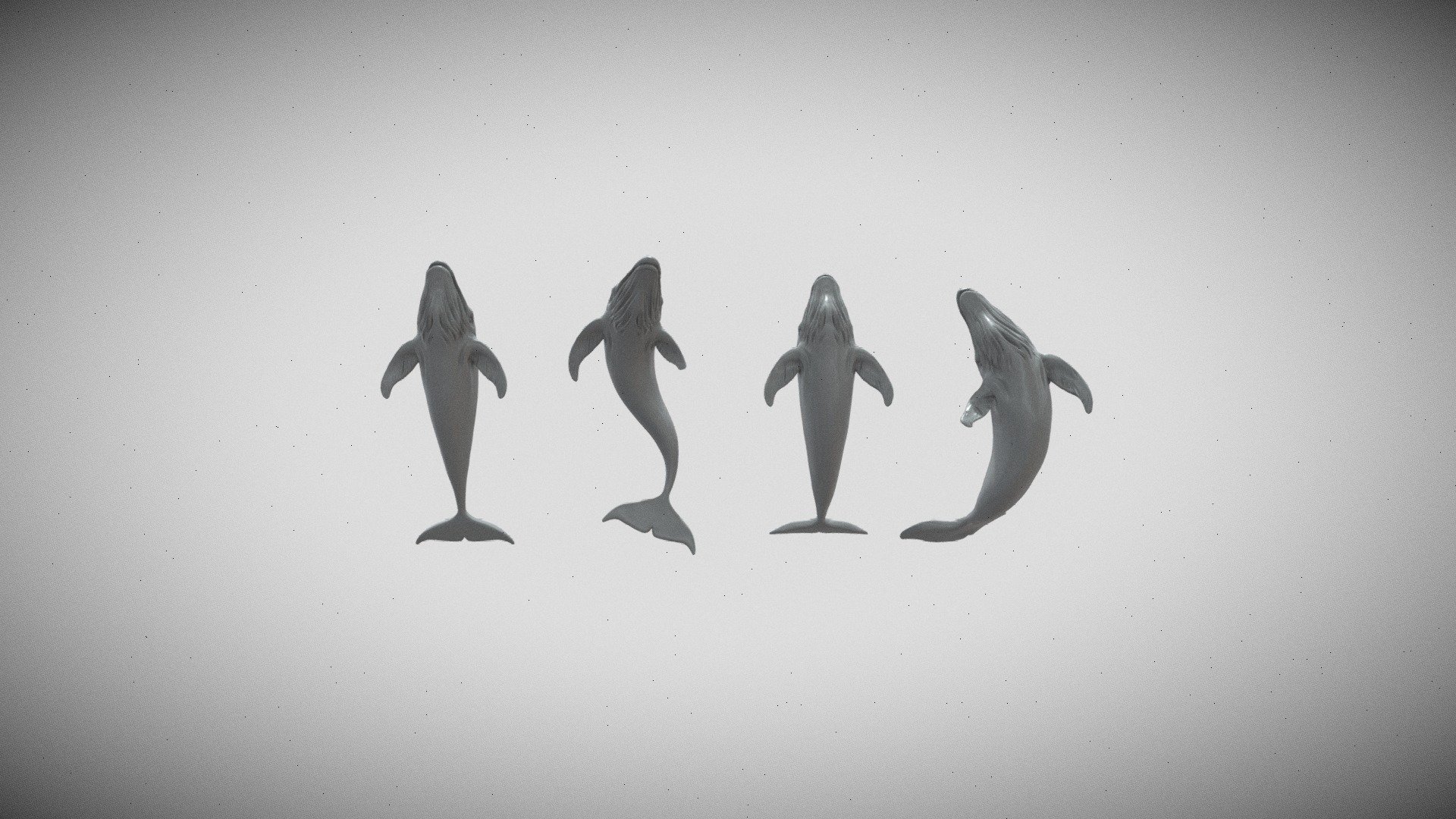 four whales in different positions. toy - Buy Royalty Free 3D model by ...