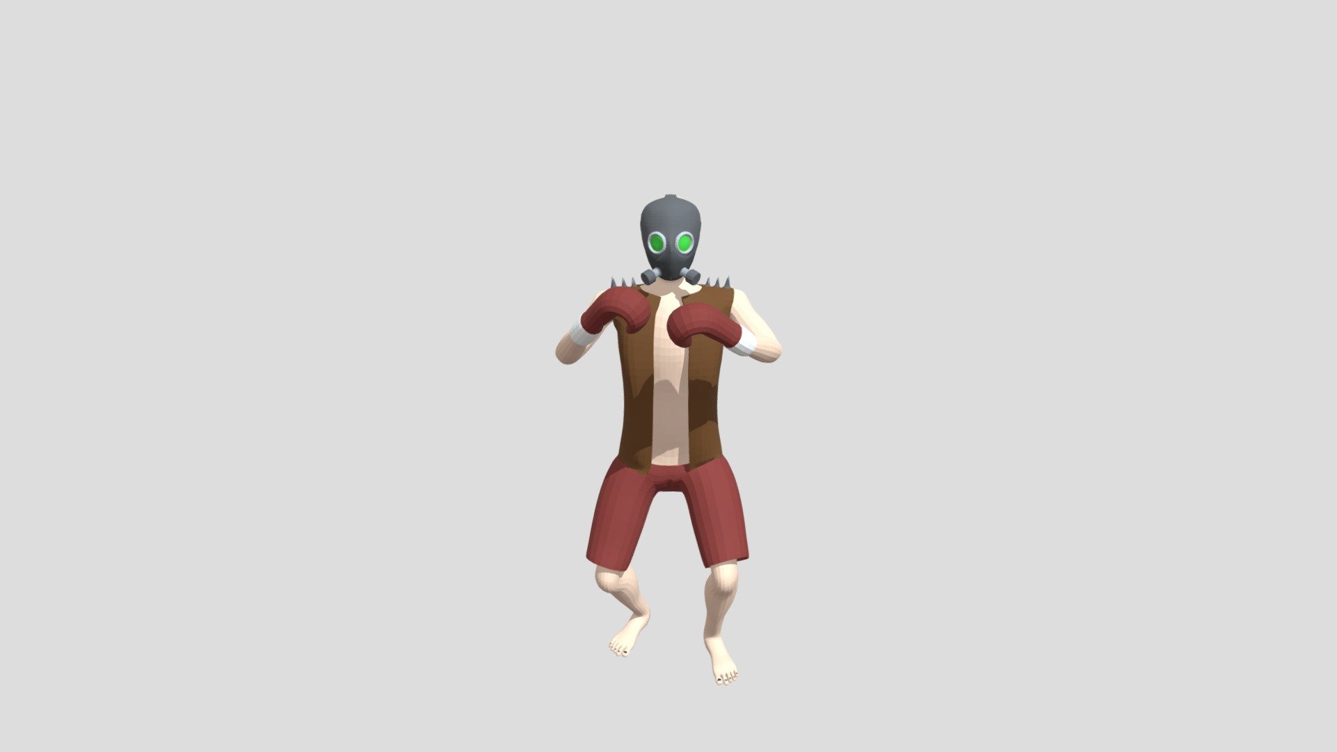 free simple chempunk boxer - Download Free 3D model by Finn van der ...