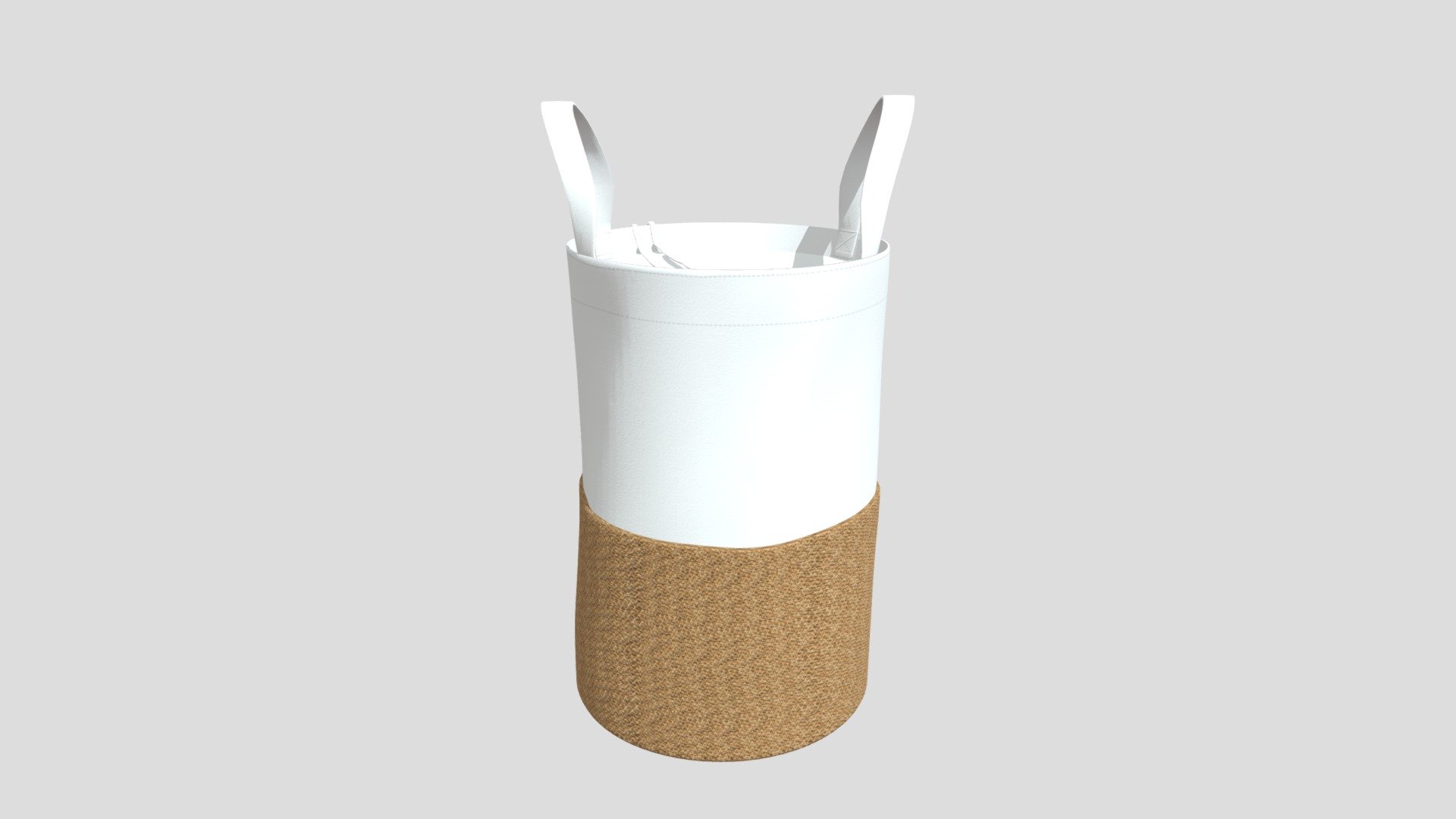 Laundry bag with a braided seagrass - Buy Royalty Free 3D model by ...