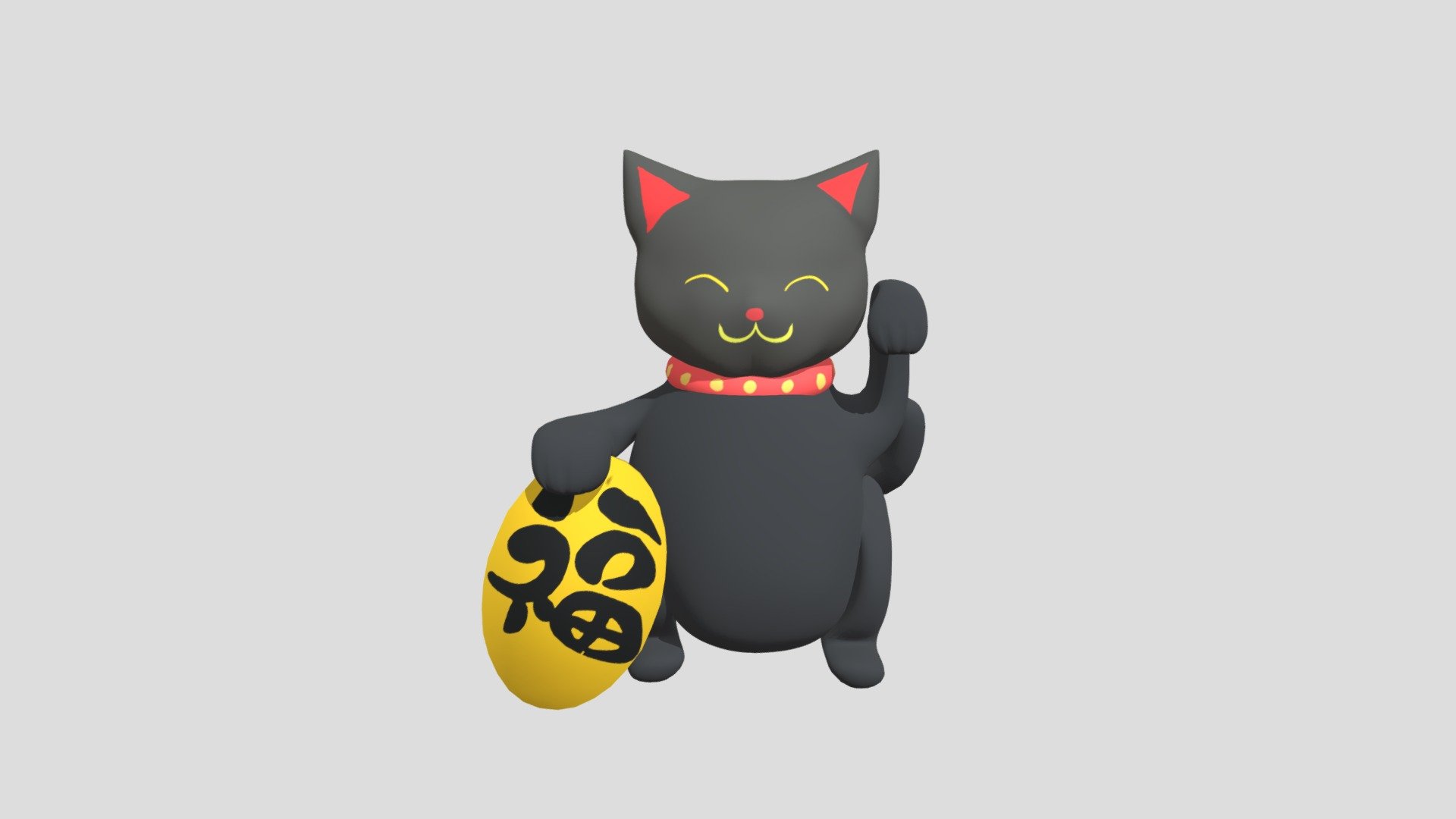 Maneki Neko (Japanese Lucky Cat) Sculpture - Download Free 3D model by ...