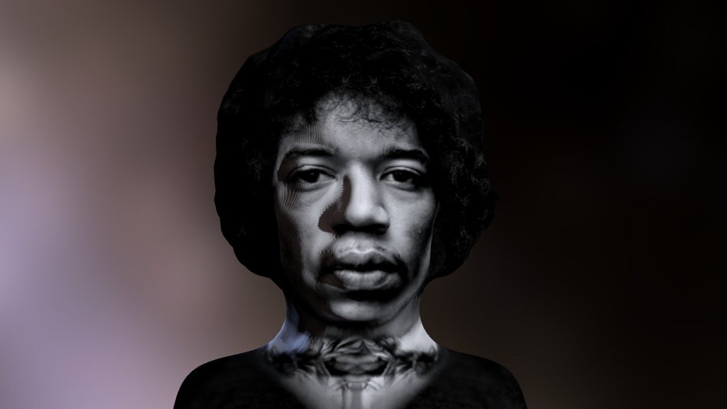 Jimi Hendrix - 3D model by adrianogazza [1805601] - Sketchfab