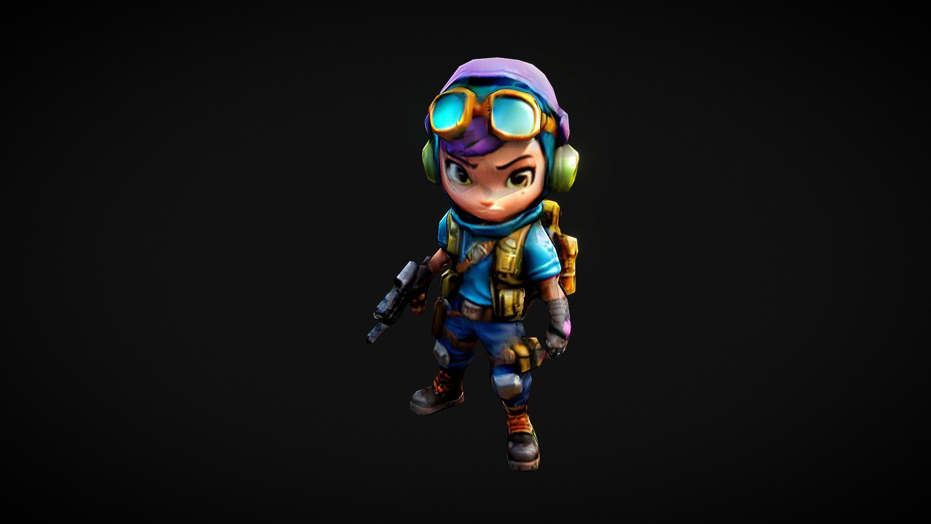 "Chibi Medic in Brawl Stars with a Frown" - Download Free 3D model by ...