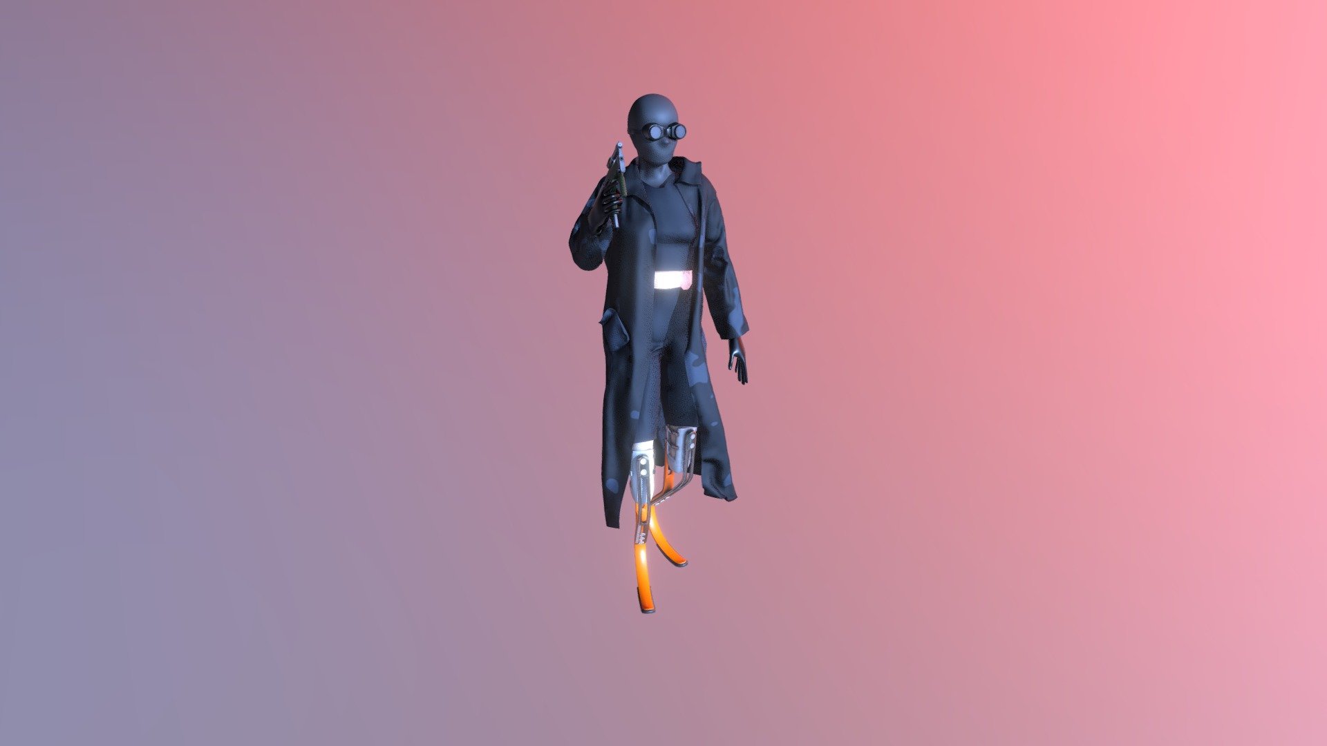 Cyberpunk character - 3D model by malf05 [1805d34] - Sketchfab