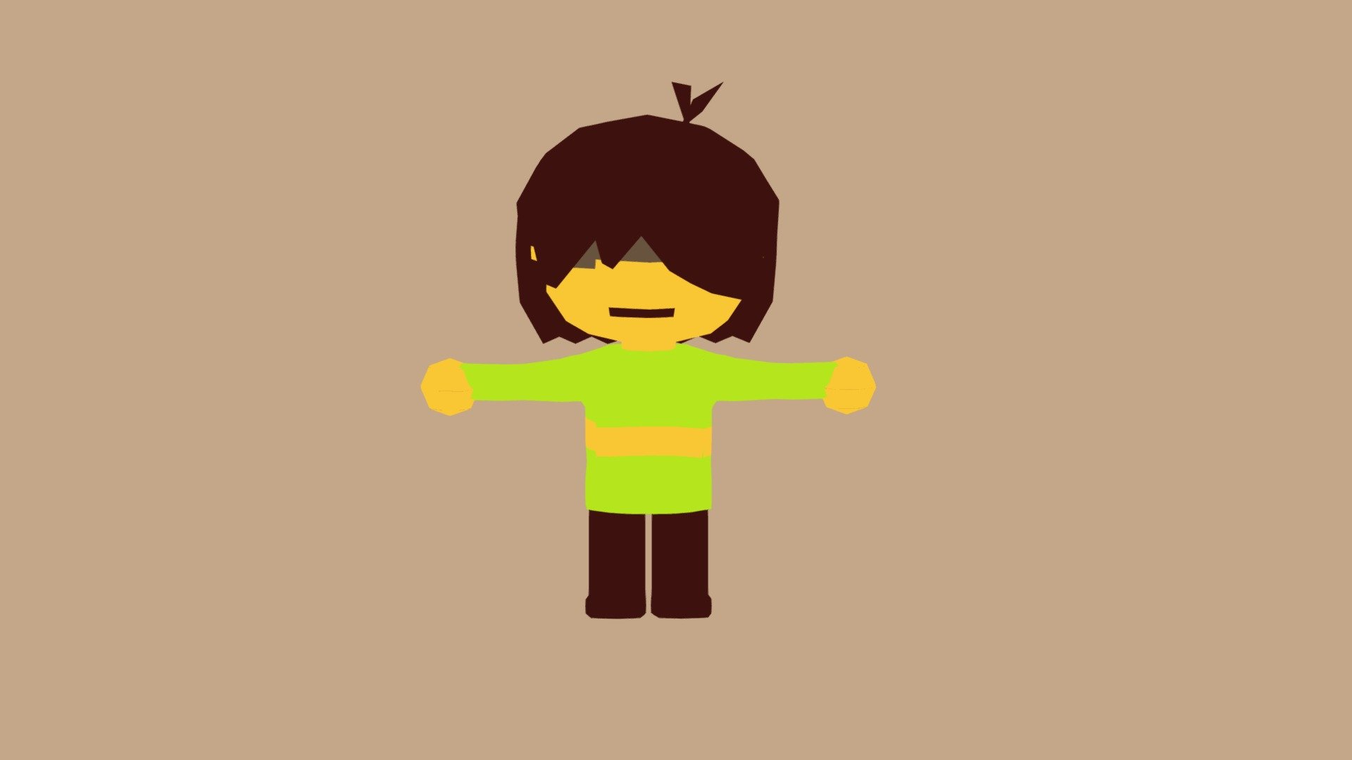 Kris from Deltarune low poly model, light - Download Free 3D model by ...