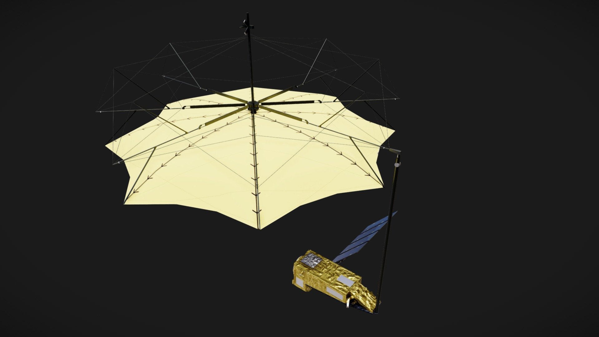 Biomass Satellite - 3D model by AndreiNastasa [1808877] - Sketchfab