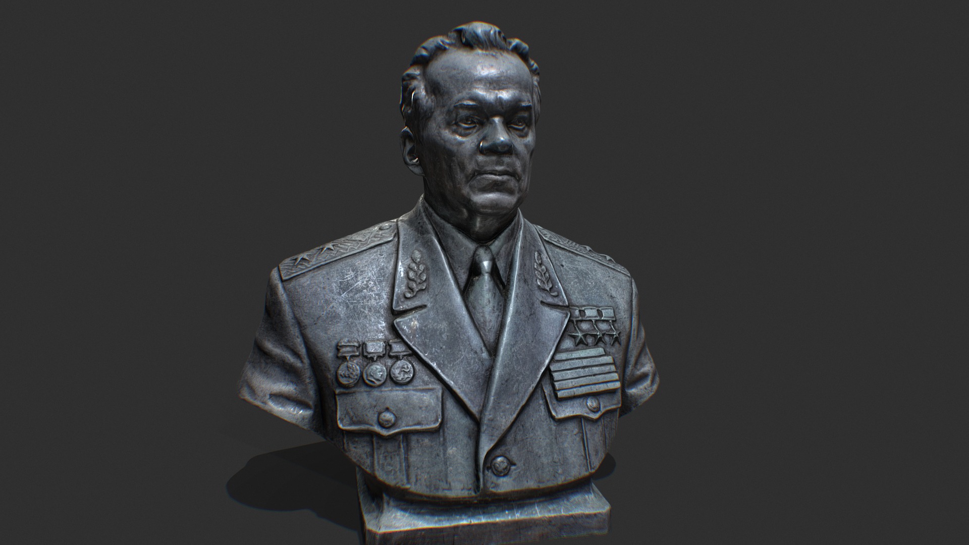 Mikhail Kalashnikov Bust - 3D model by Maksim Markov (@Yellow_Bun ...