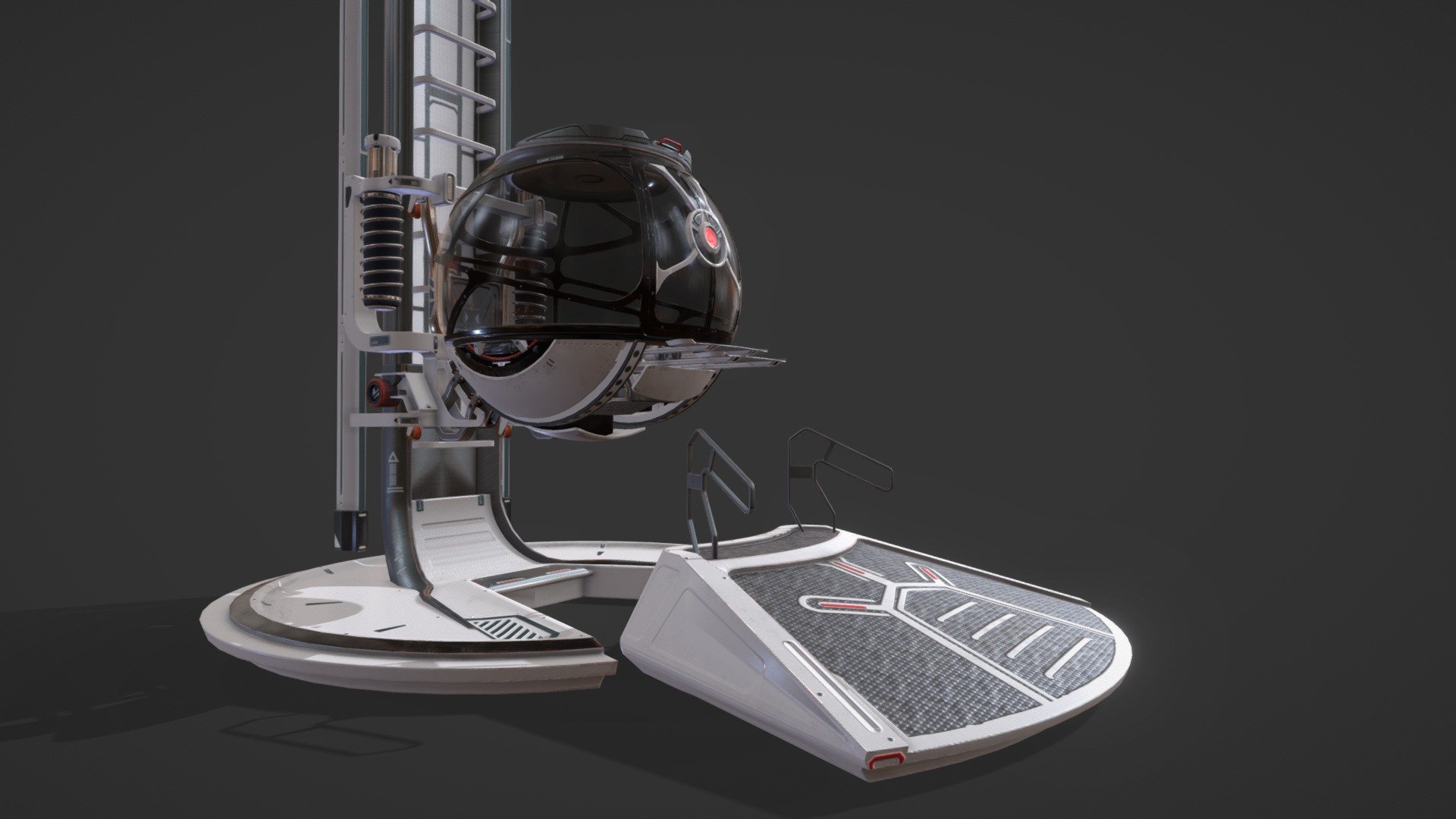High speed sphere elevator - Download Free 3D model by kostlivtsev ...
