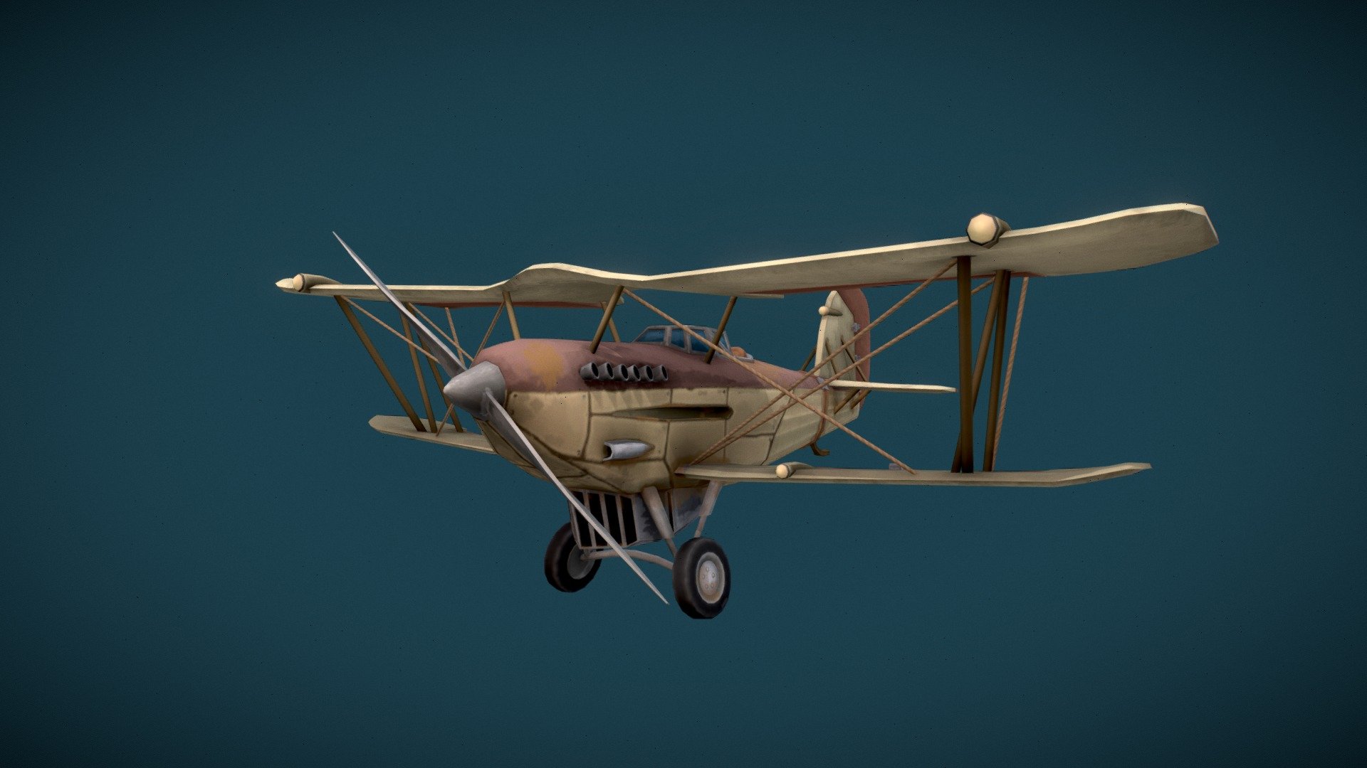 Stylized Interbellum rustborn plane - Download Free 3D model by Def ...