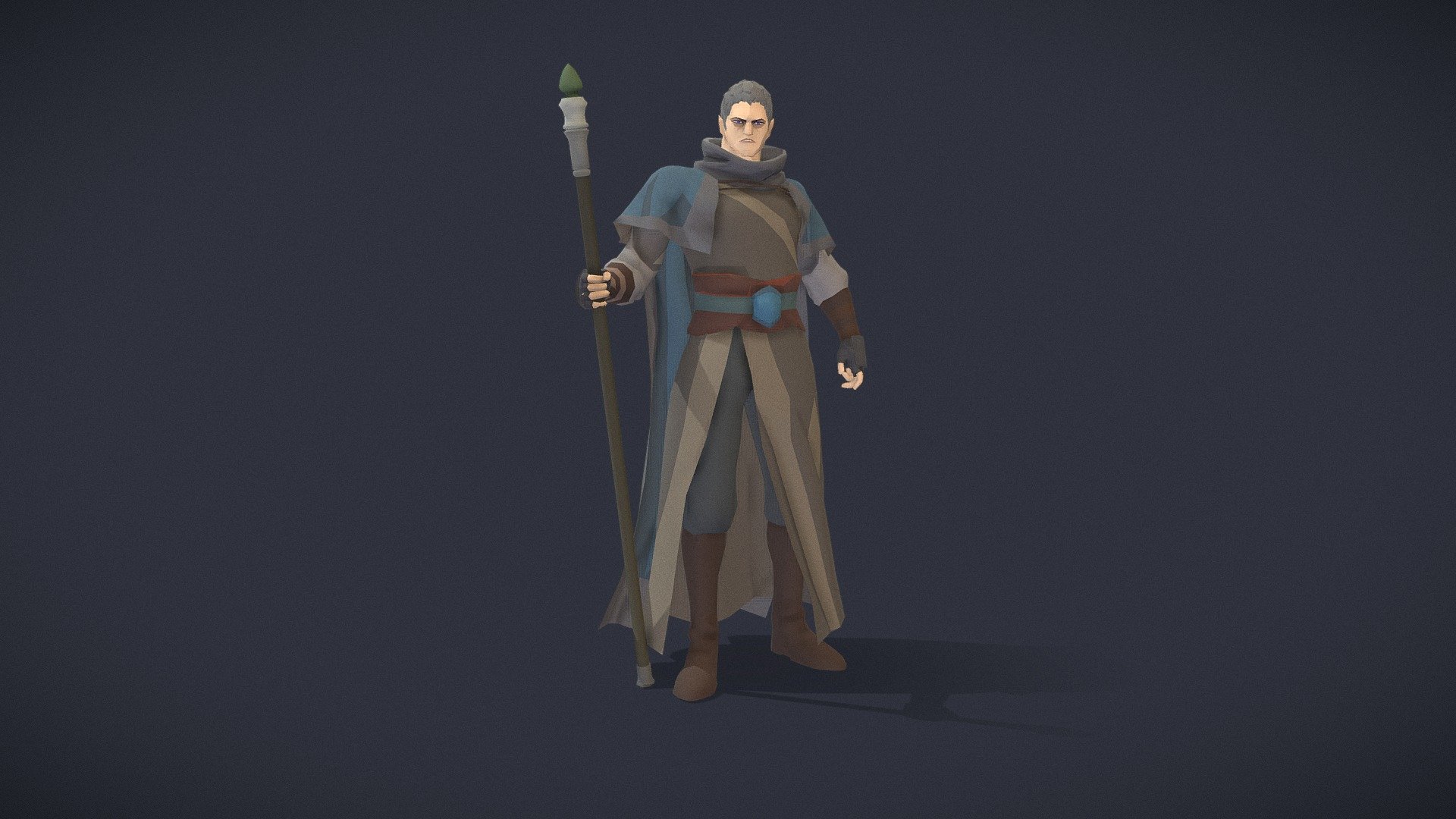 [Polygon Art RPG] 011 Greycloak - 3D model by DexStudio [18149c7 ...