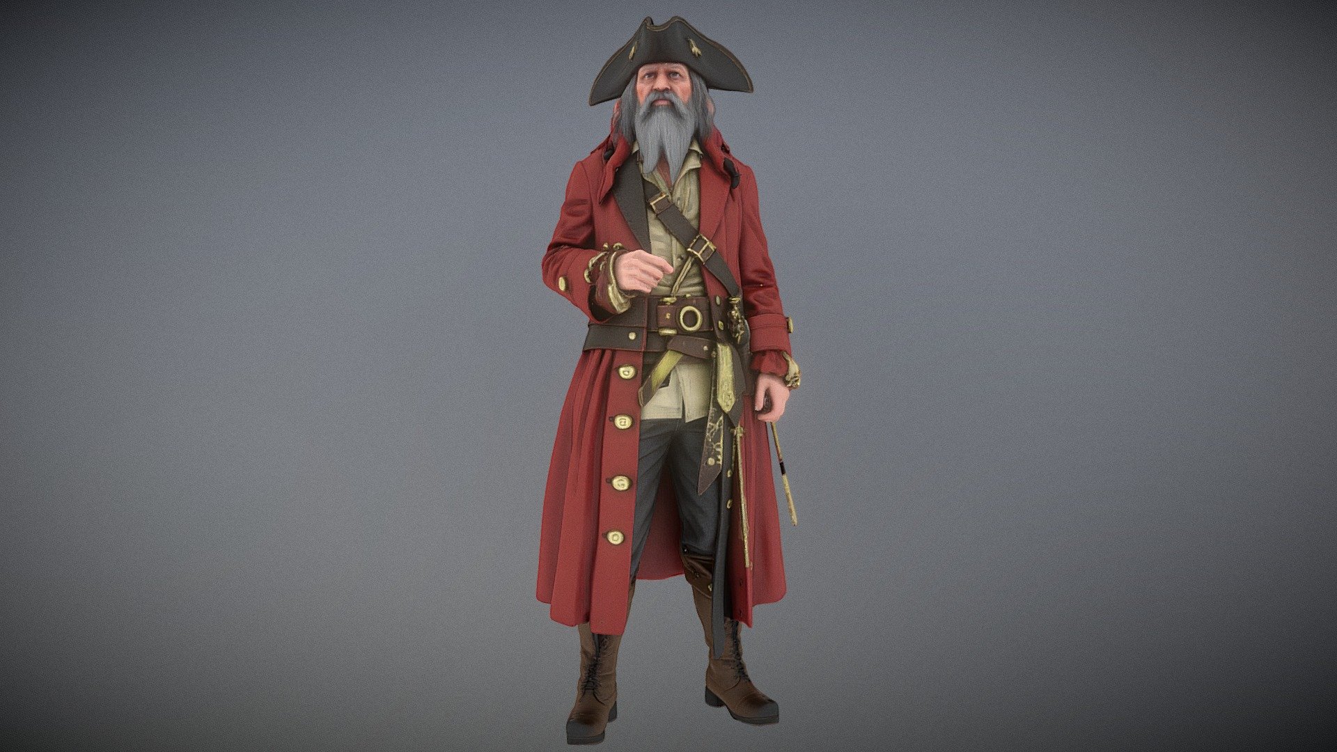 Captain Ironbeard: The Grizzled Sea Wolf - Download Free 3D model by ...