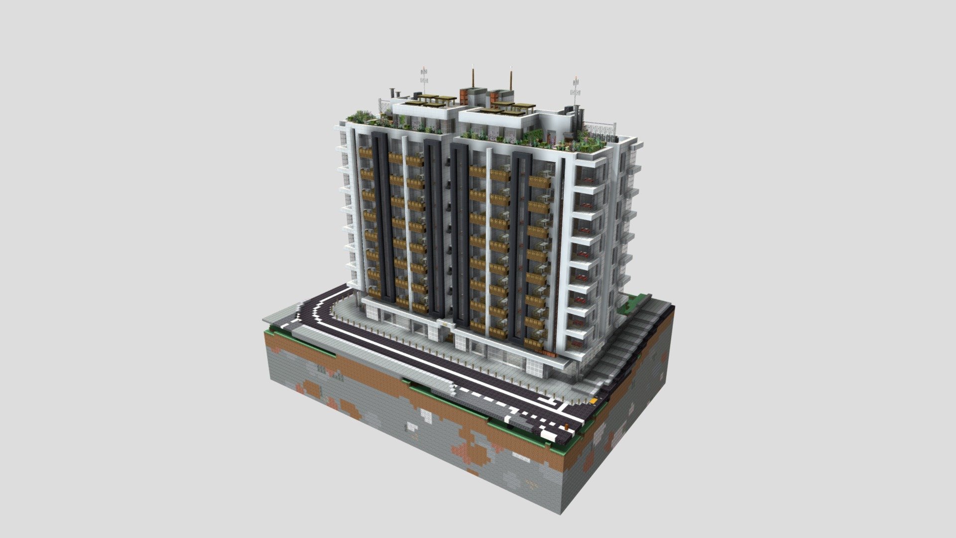 Minecraft - Nova Apartments - 3D model by Ureka [182101f] - Sketchfab