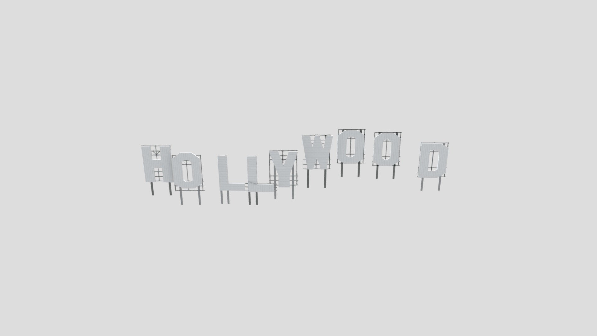 Hollywood Sign - 3D model by ArnArt [1822a64] - Sketchfab