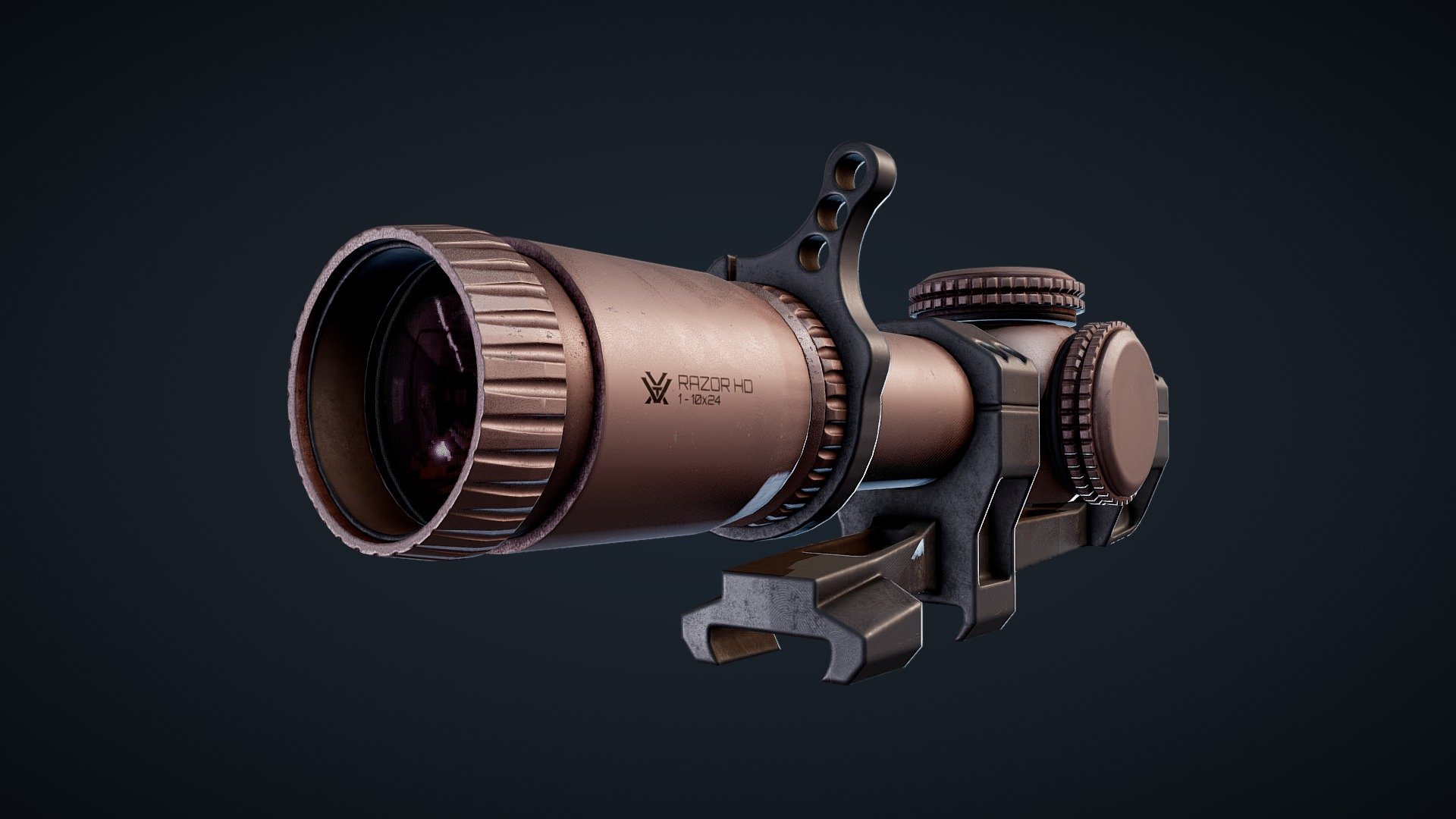 Rifle Scope - 3D model by Sulvijan Sundaramoorthy (@sulvijan) [18238ae ...