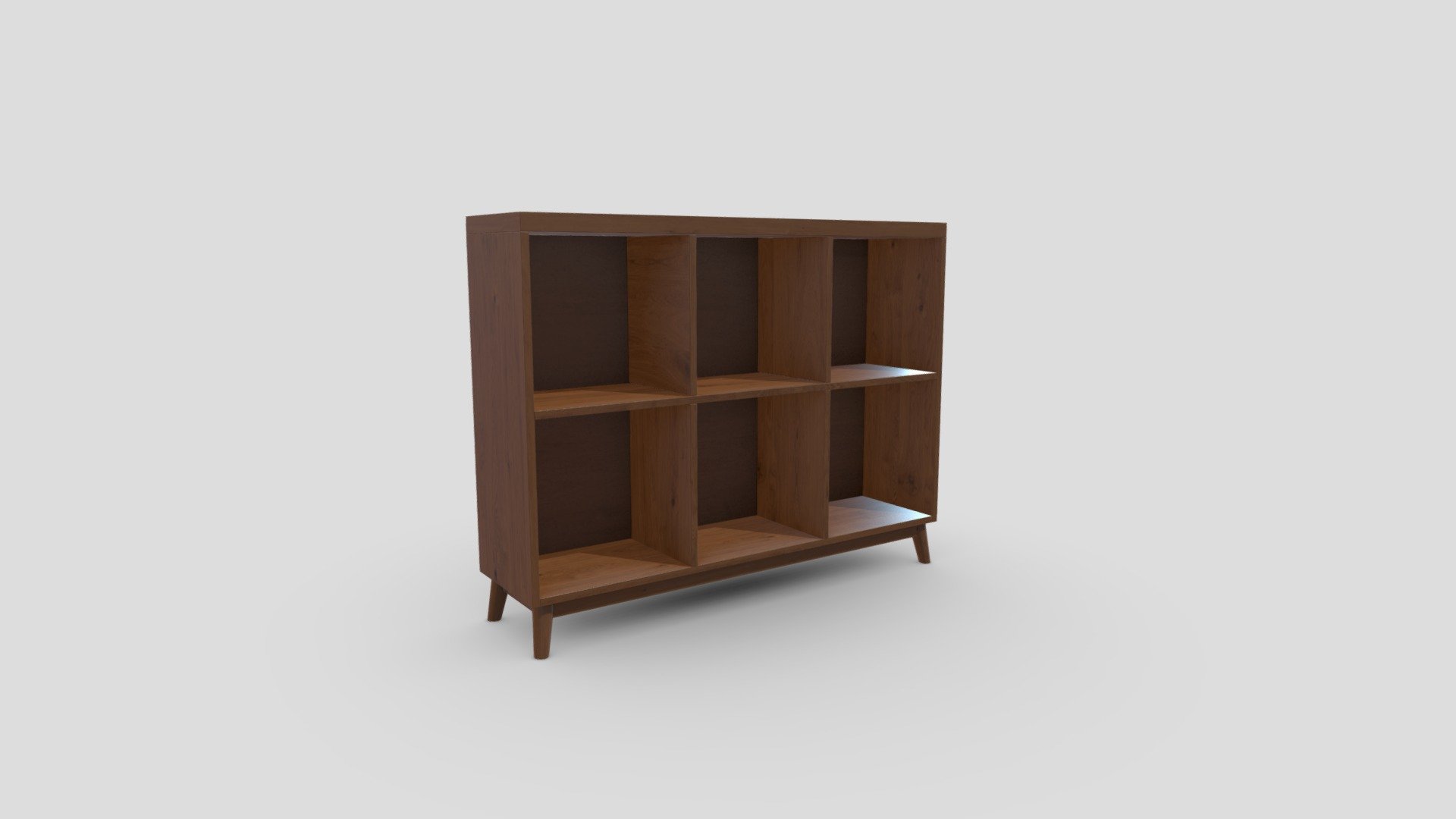 Oteca Solid Wood Bookcase Low 1200 - Buy Royalty Free 3D model by ...