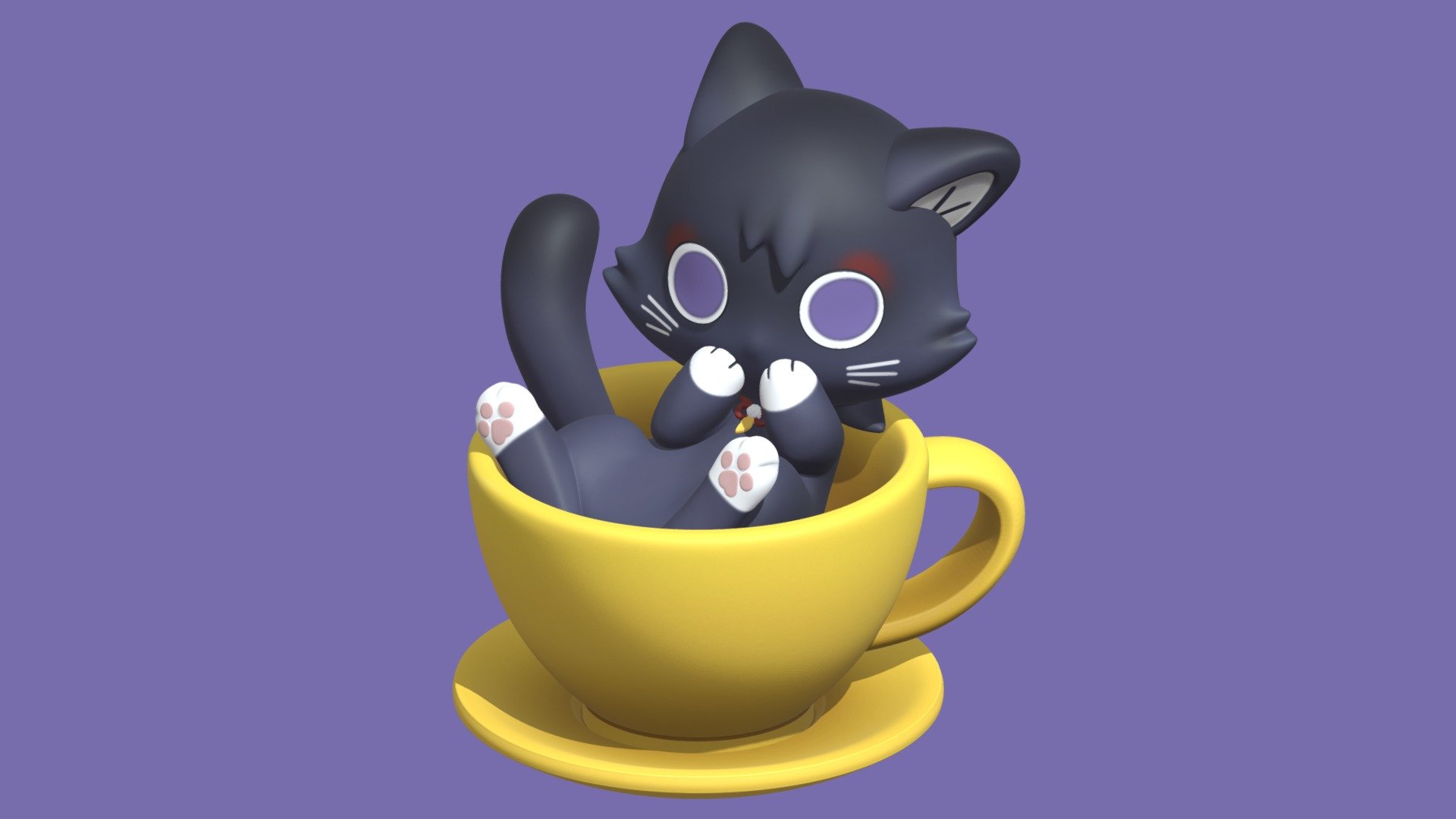Scarameow / Scaramouche cat genshin impact - 3D model by ChibiVerse ...