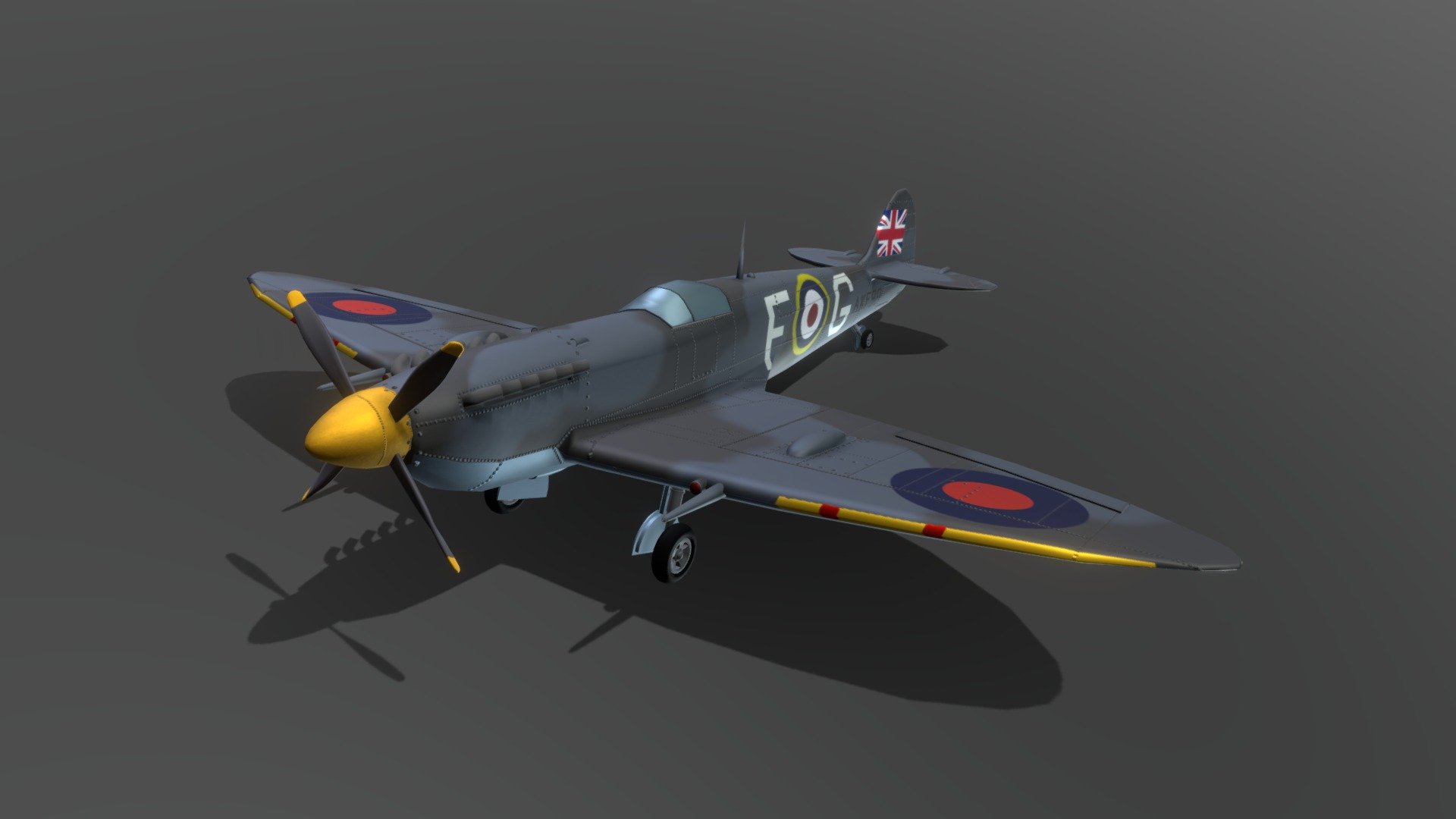 WW2 British Spitfire - 3D model by Foggy_123 [18384c4] - Sketchfab