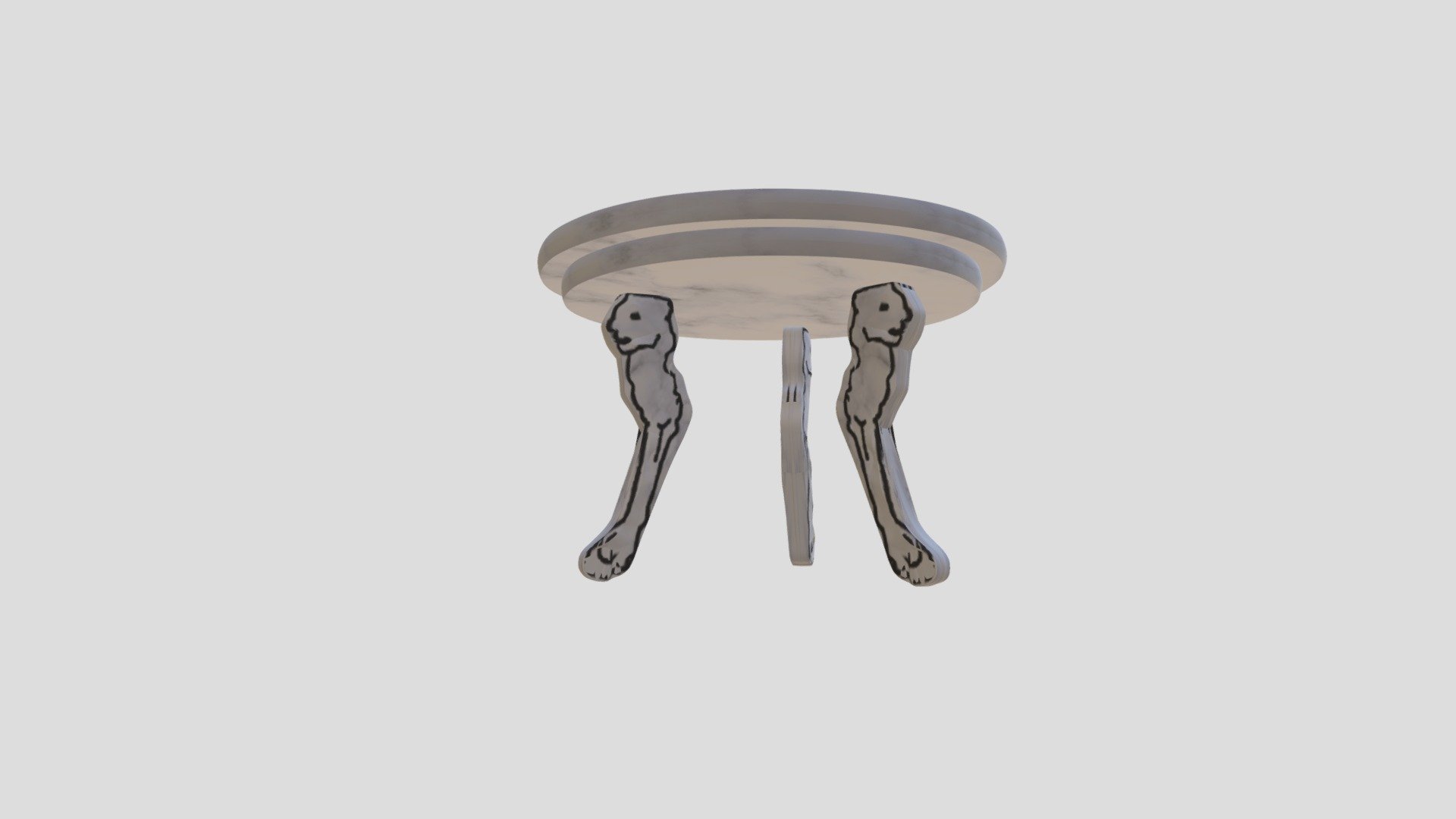 Table Lion - 3D model by caton.laubergiste [1839d56] - Sketchfab