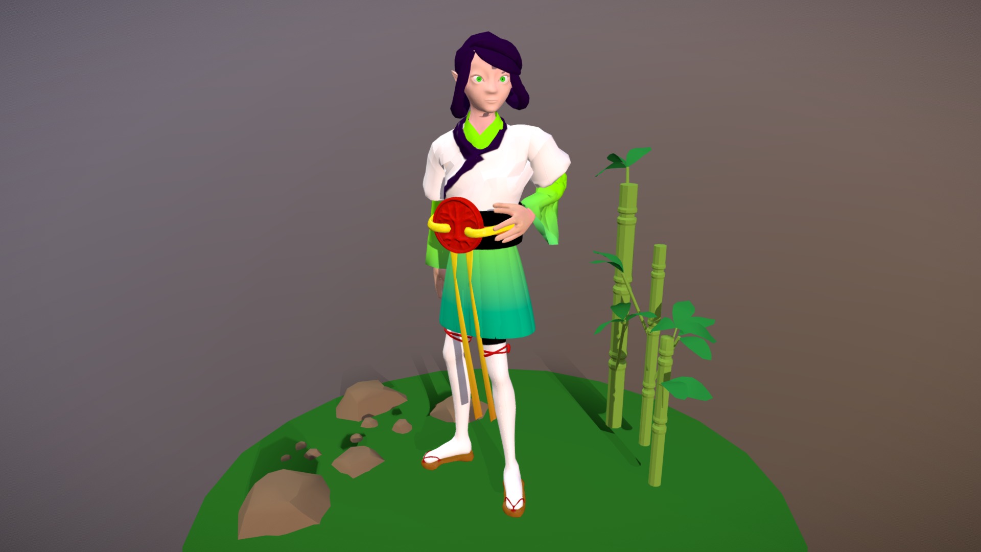Grace Game Design wk 10 posed character - 3D model by gcham1 [183aee7 ...