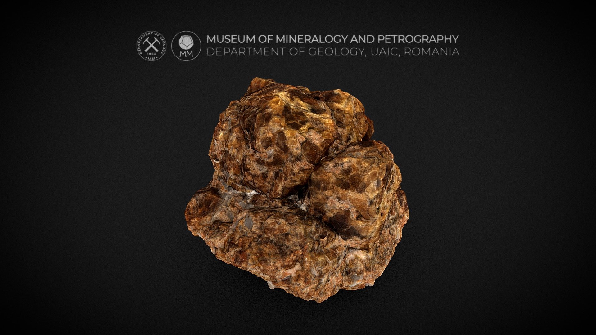 Yellow-Brown Vesuvianite crystals on matrix - 3D model by Museum of ...