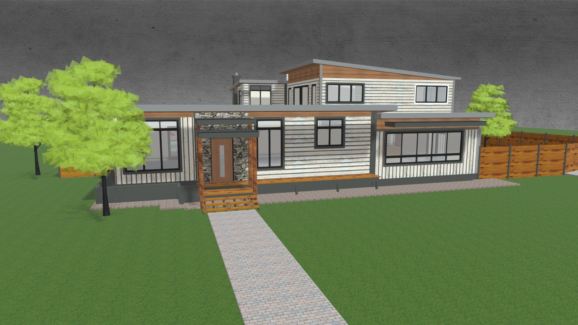 Modern Loft House Plans 3d