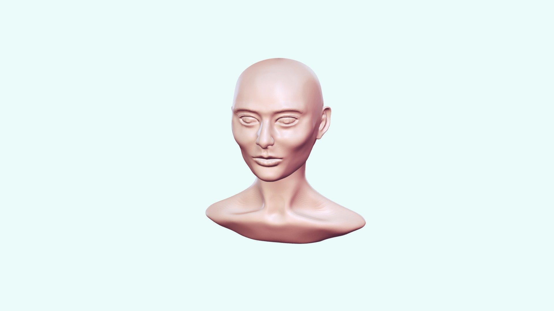 Human Face Head No Hair - Download Free 3D model by Yuprita Ragiliastri ...