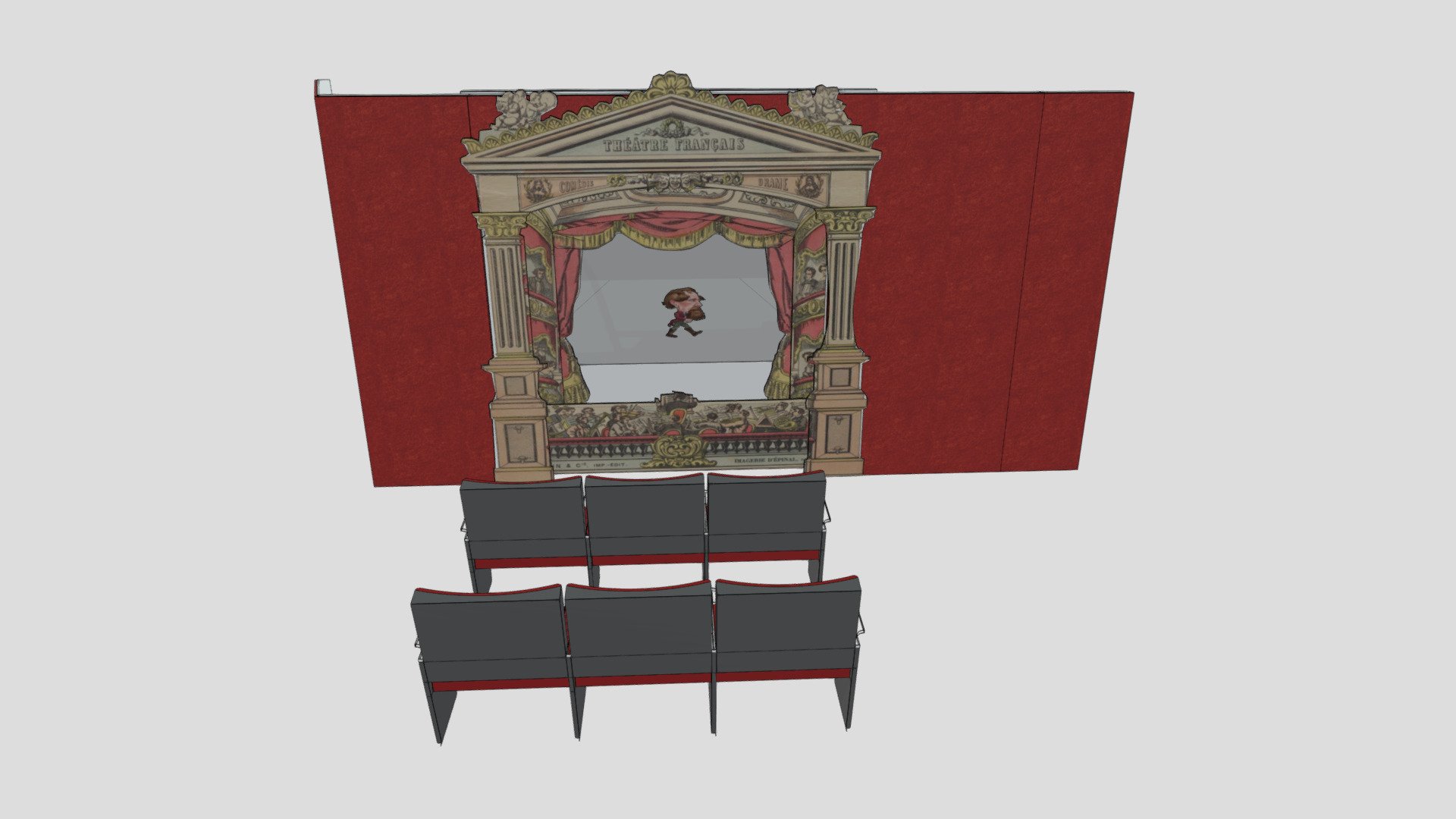 Paper Theatre 60in screen - Download Free 3D model by Model Thomas ...