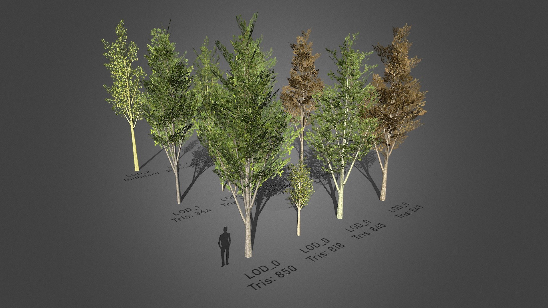 Tree Pack 2 (Low-Poly with LOD's) - Buy Royalty Free 3D model by Yurii ...