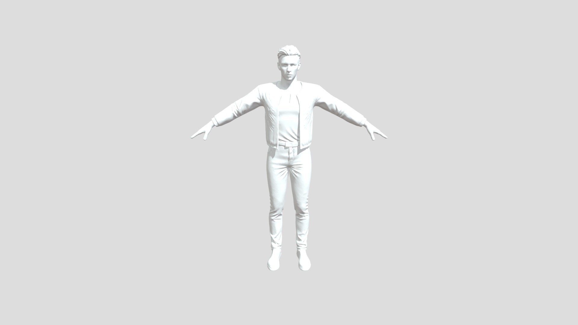 Character Model in T-Pose - Download Free 3D model by Aurel (@aurel_r ...