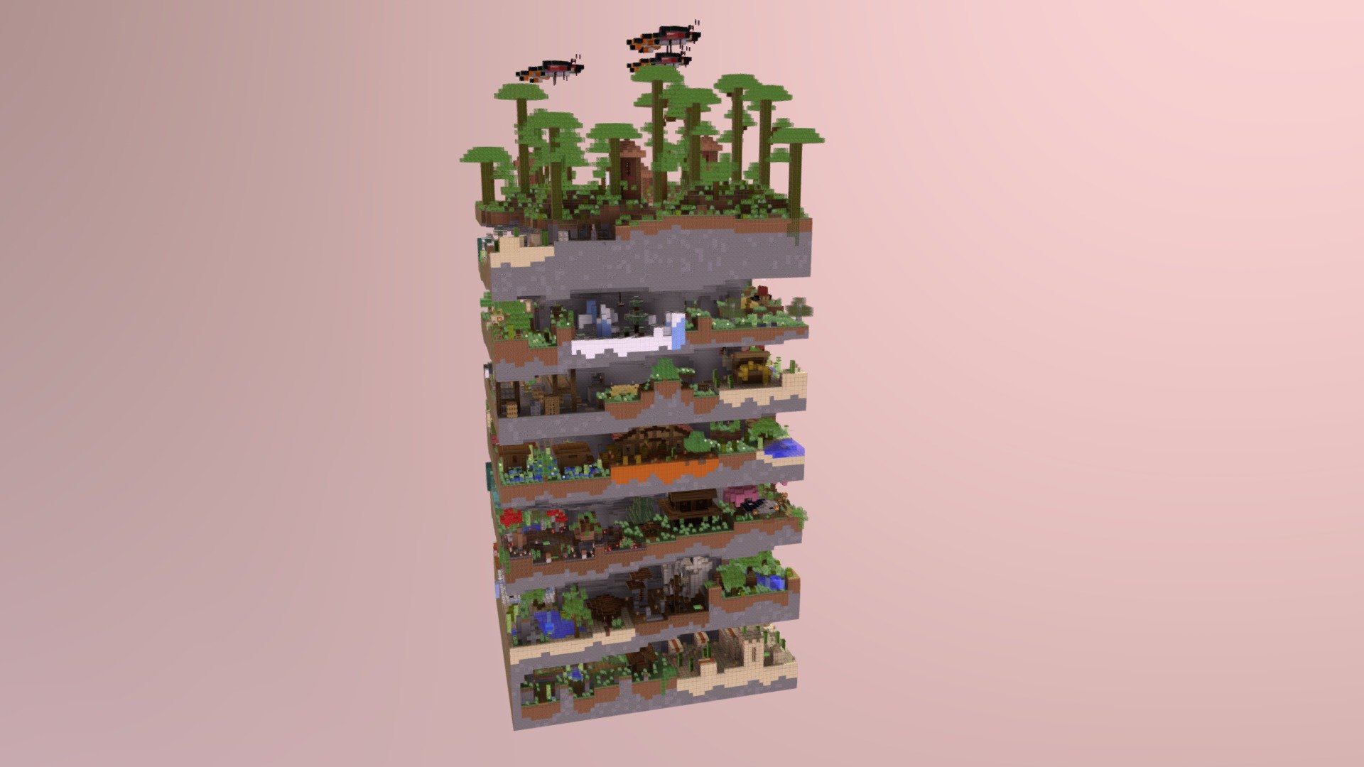 Parkour Dimension OverWorld - 3D model by ak1ca [184610a] - Sketchfab