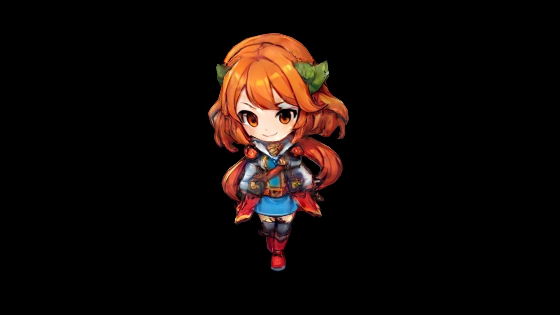 A sticker featuring a chibi style illustration o - Download Free 3D ...