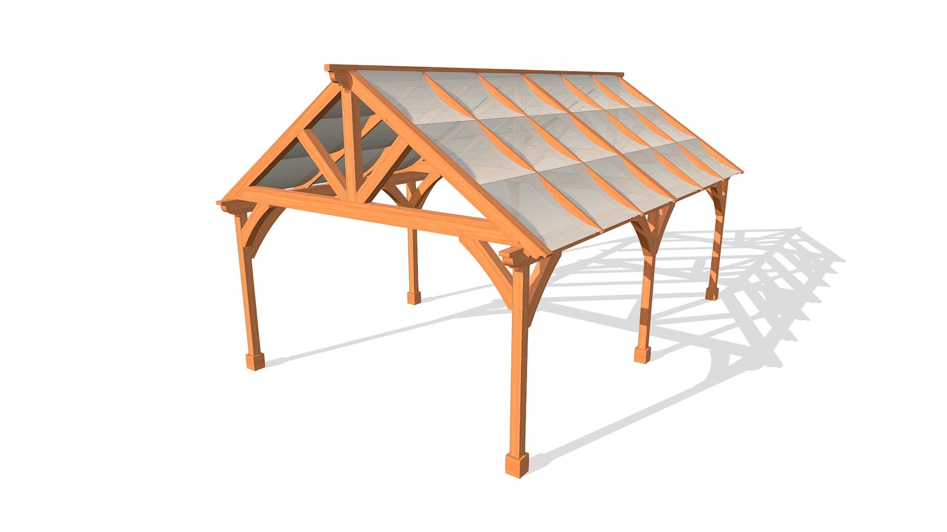 Custom Thick Timber Toledo Wood Pavilion - 3D model by Forever Redwood ...